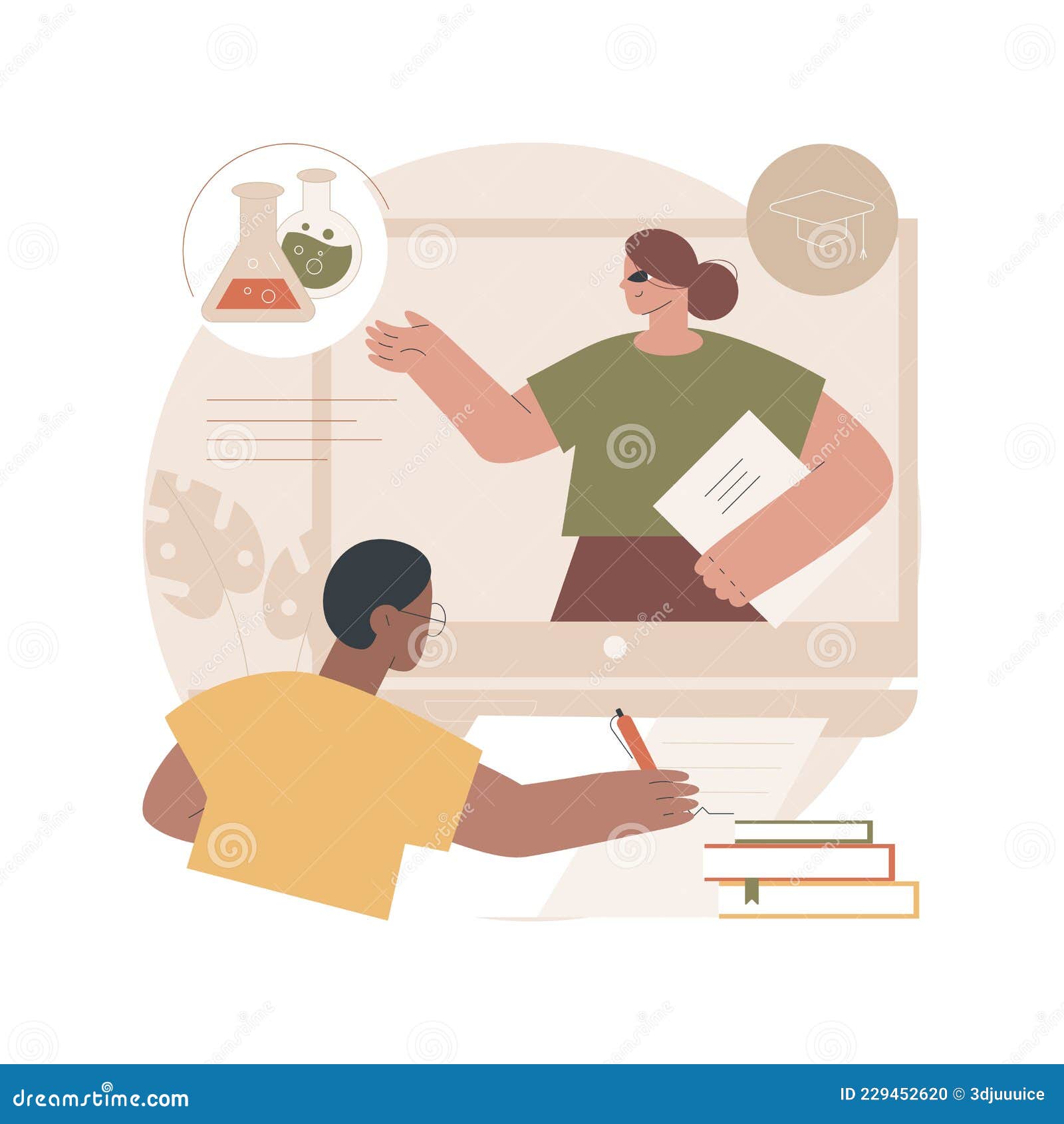 Online Science Tutoring Abstract Concept Vector Illustration. Stock ...