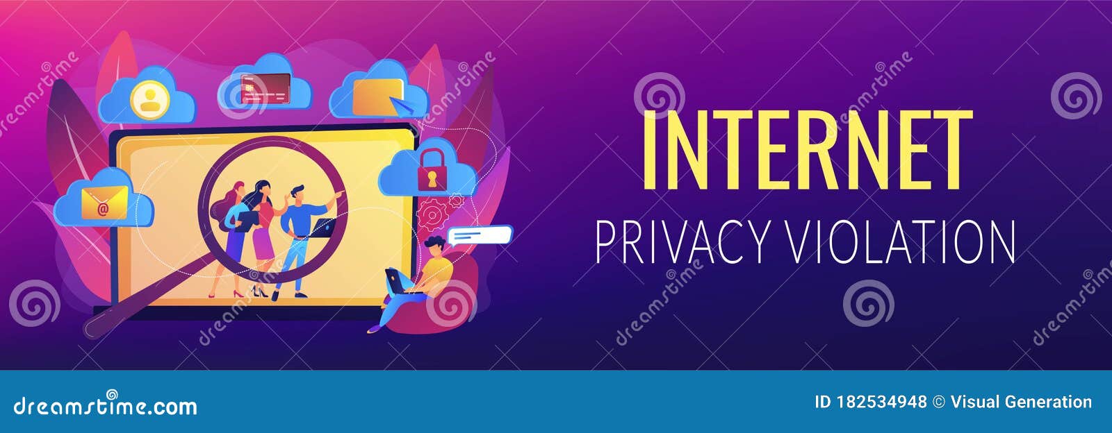 Digital Ethics And Privacy Concept Banner Header Vector Illustration ... Digital Ethics And Privacy Concept Banner Header Vector Illustration ...