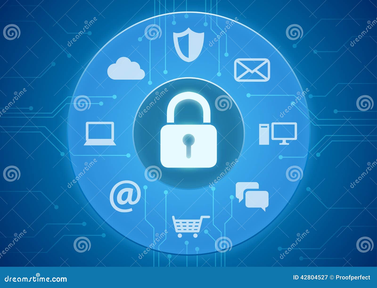 Online Security stock vector. Illustration of corporate - 42804527