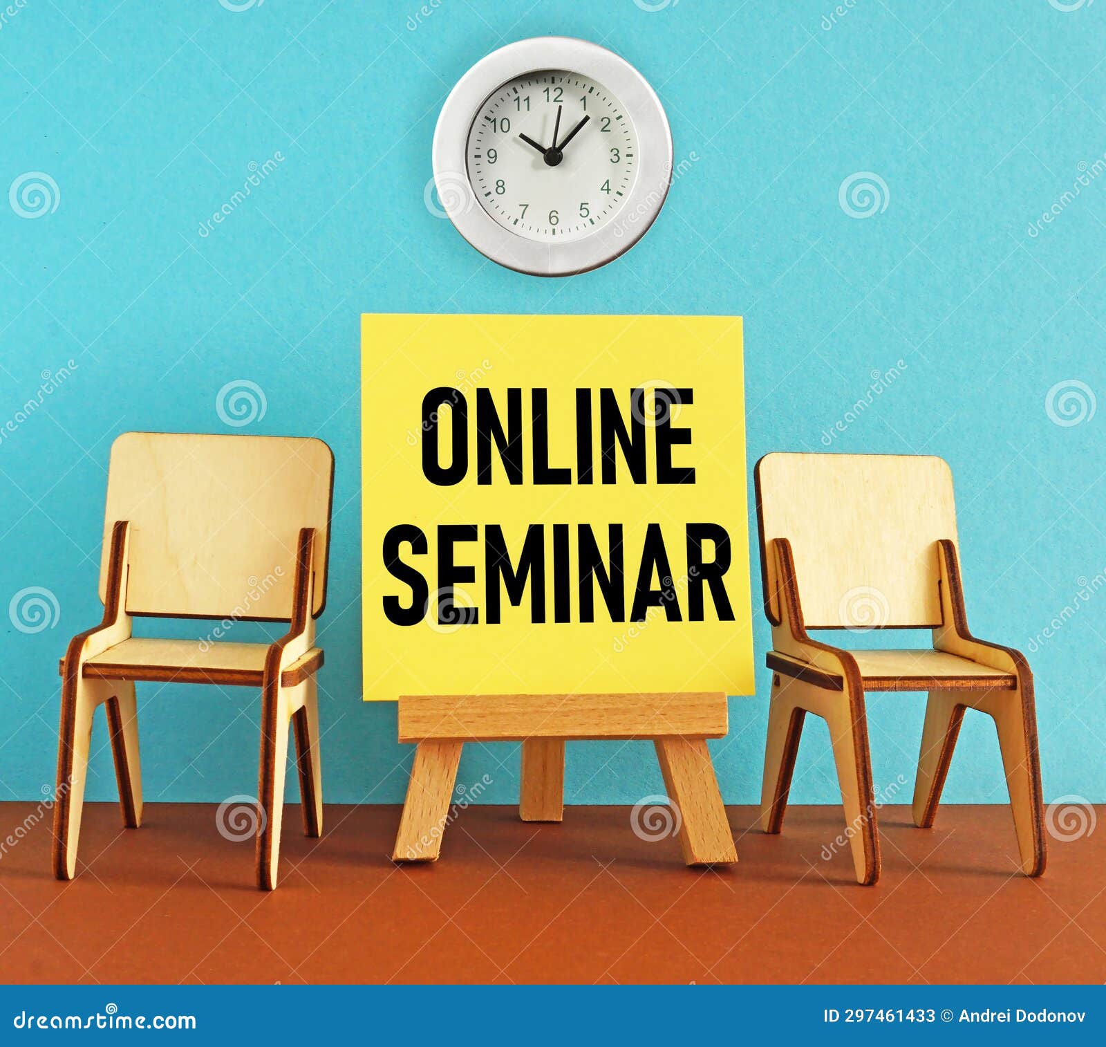 Online Seminar is Shown Using the Text on the Banner Stock Image ...
