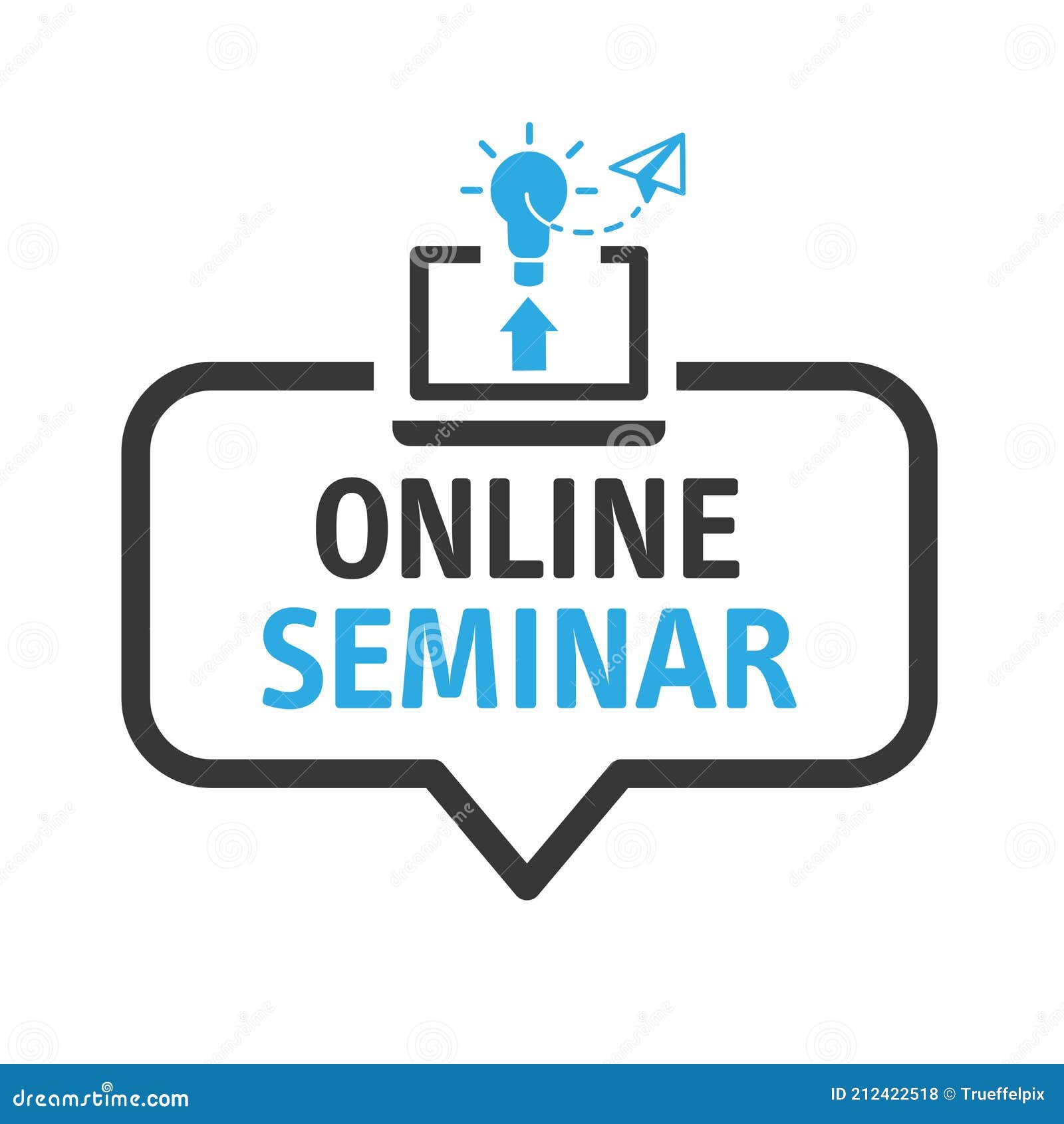 Online Seminar - Speech Bubble with Icon Stock Illustration ...