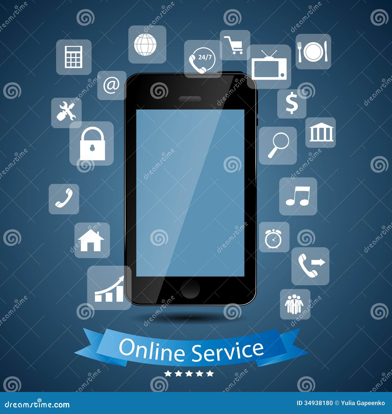 Online Service Concept Vector Illustration Stock Vector - Illustration ...