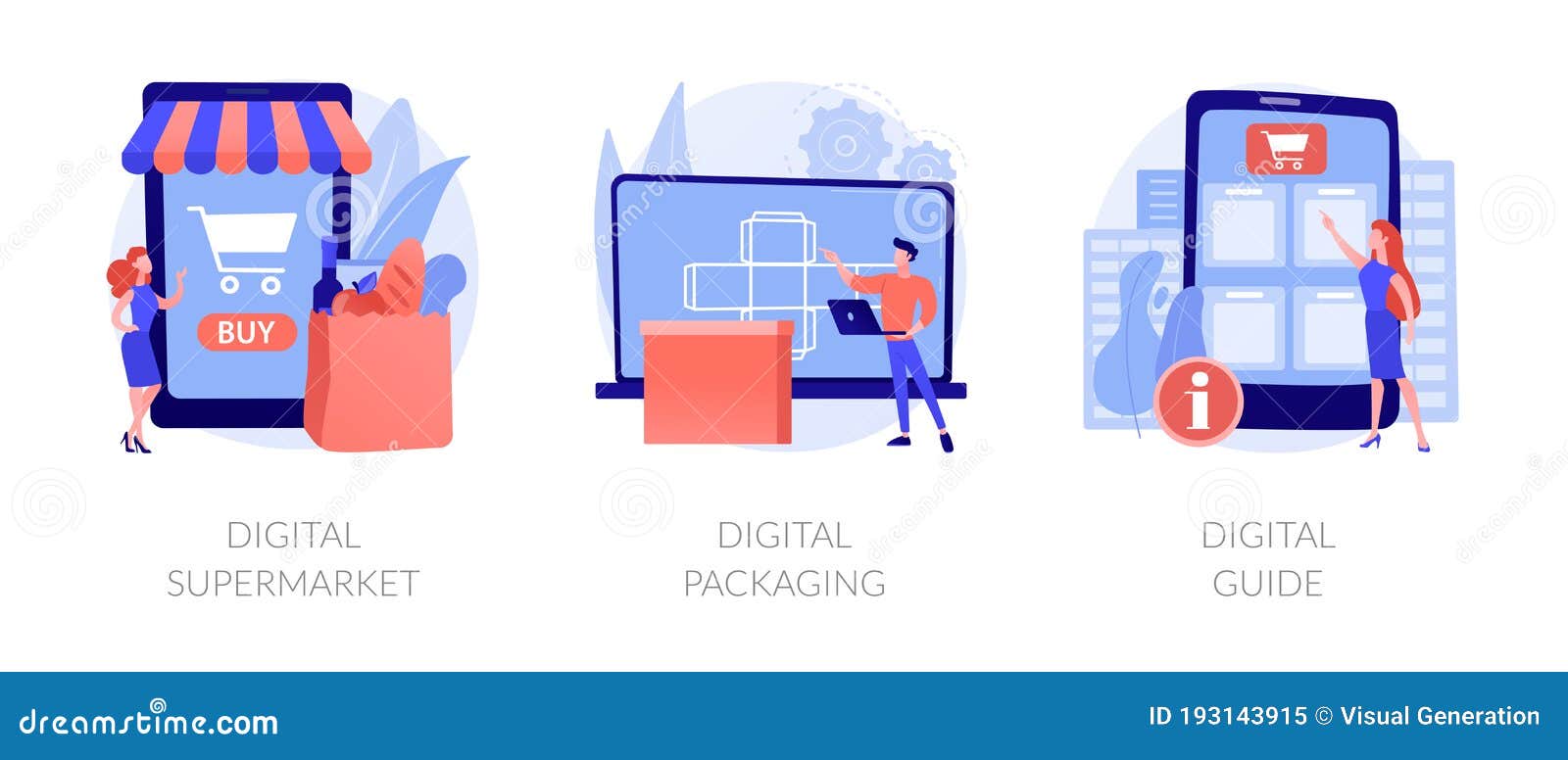 Online Services Abstract Concept Vector Illustrations. Stock Vector ...