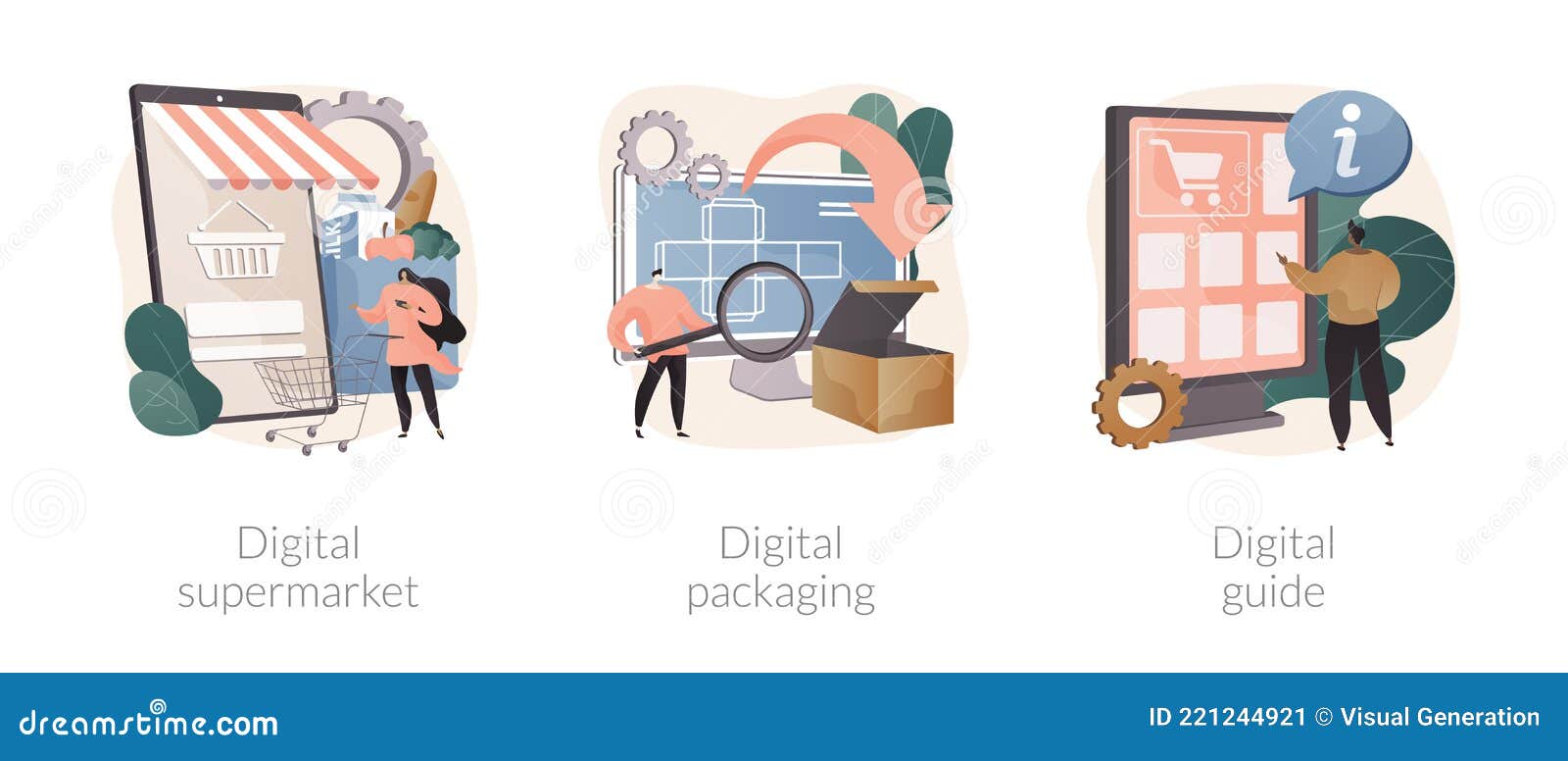 Online Services Abstract Concept Vector Illustrations. Stock Vector ...