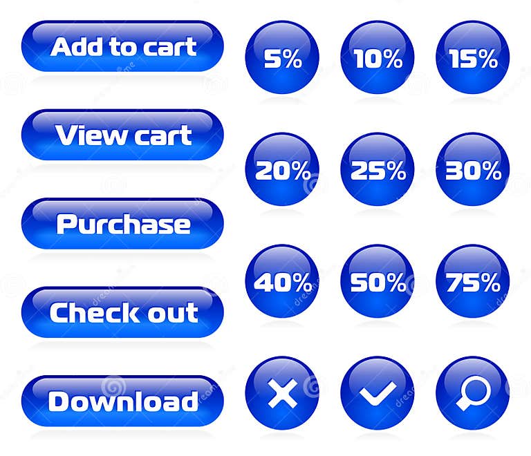 Online shop button set stock vector. Illustration of store - 8504238