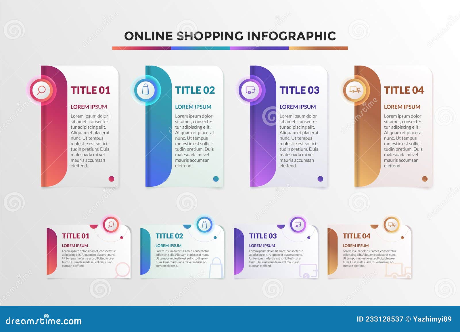 Online Shop Infographic Design Layout Stock Vector - Illustration of ...