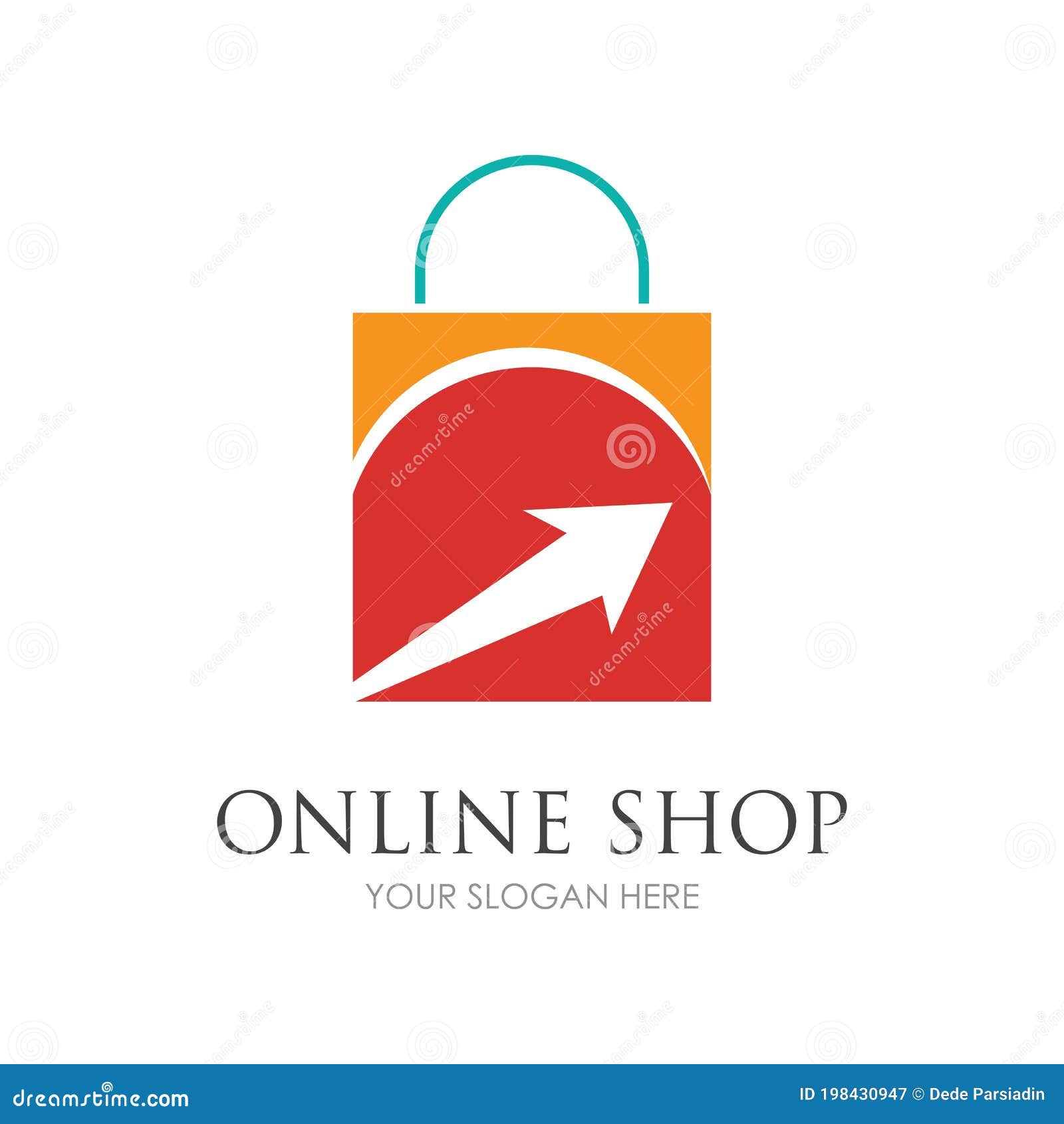 Online Shop Logo Vector Icon Illustration Template Design Stock Vector ...