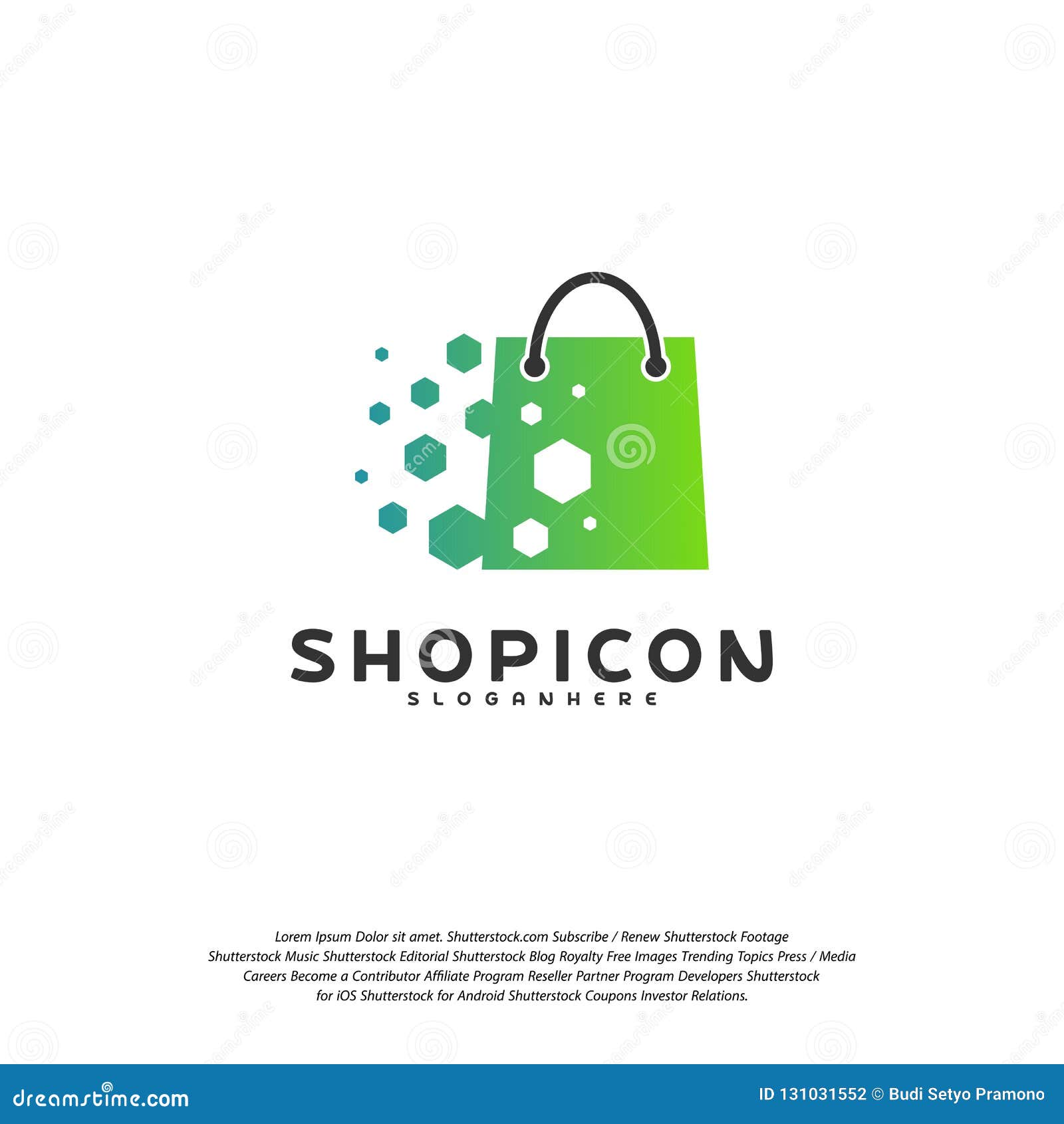 Online Shop Store Market Logo Template Design Vector, Pixel Shop Logo ...