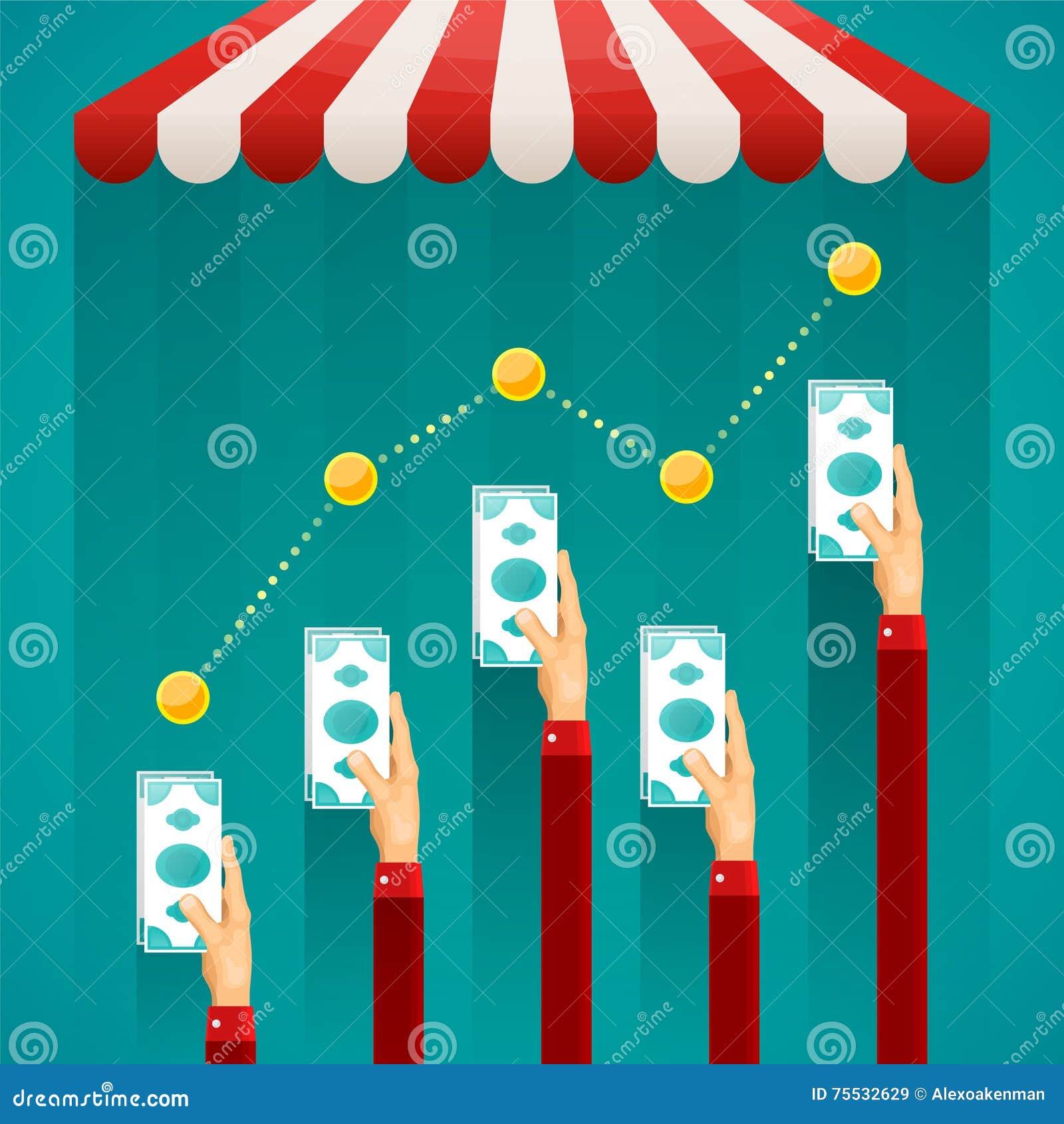 Online Shop Trade Vector Infographics in Flat Style Stock Vector ...