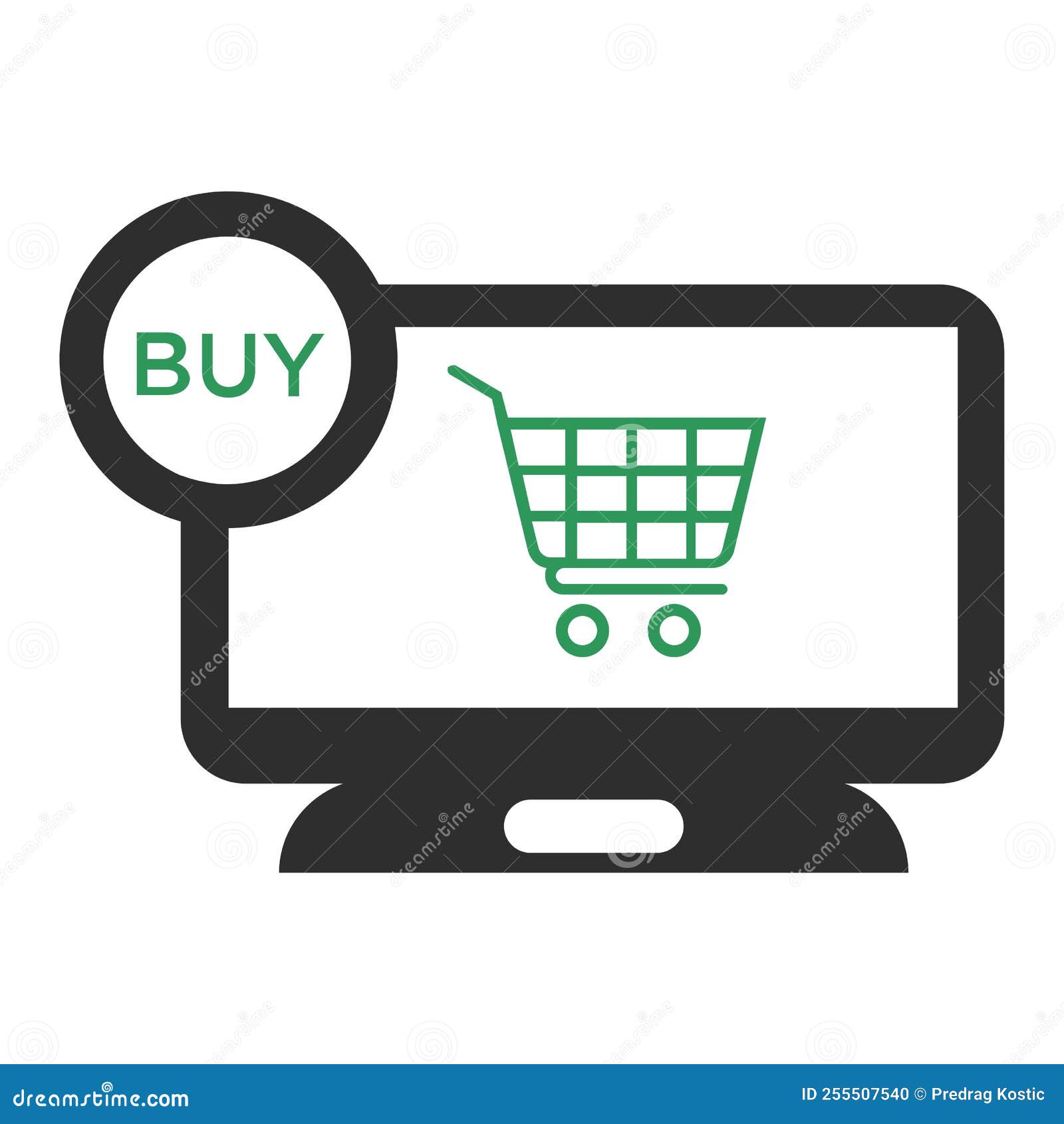 Online shoping logo stock illustration. Illustration of diagram - 255507540