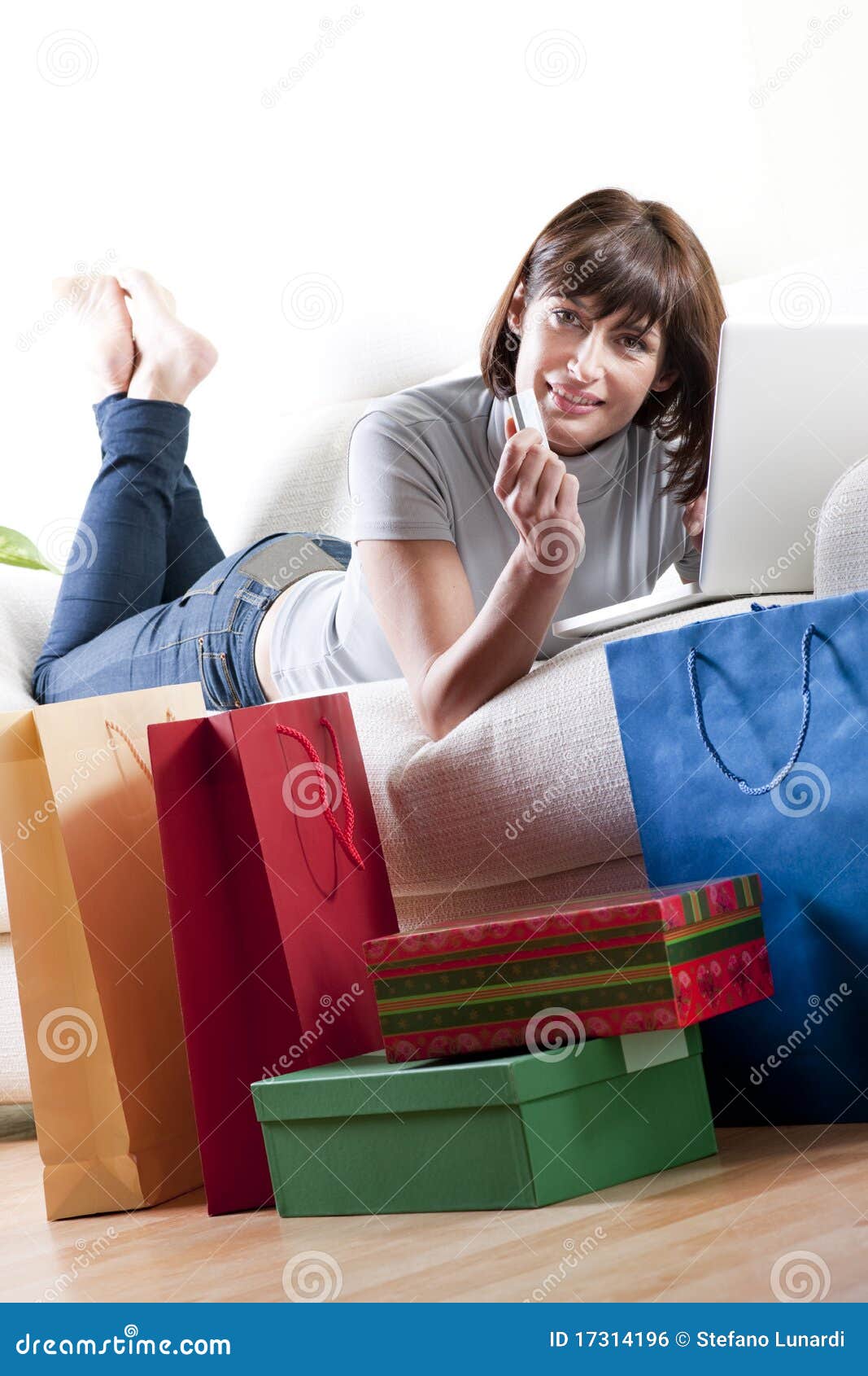 Online Shopping stock photo. Image of person, sofa, shopping - 17314196