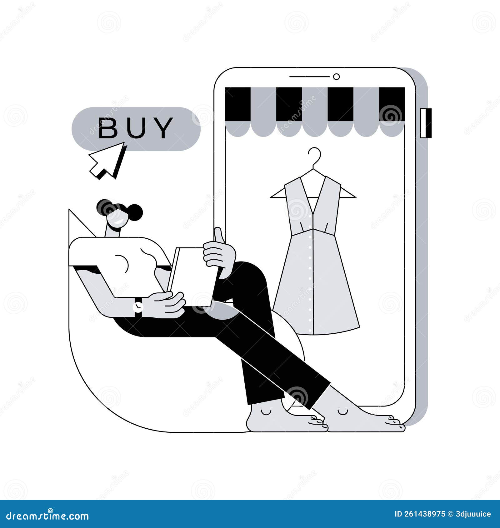 Online Shopping Abstract Concept Vector Illustration. Stock Vector ...