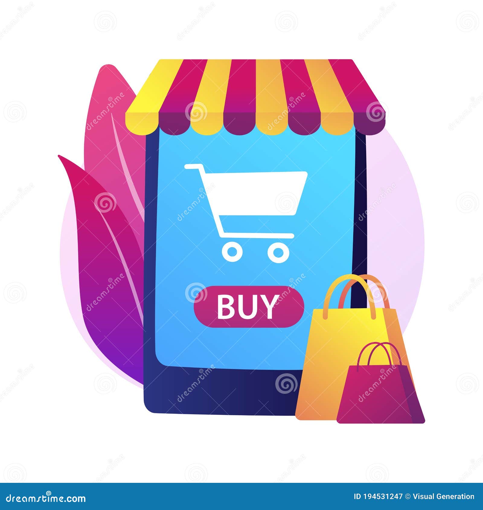 Online Shopping Abstract Concept Vector Illustration. Stock Vector ...