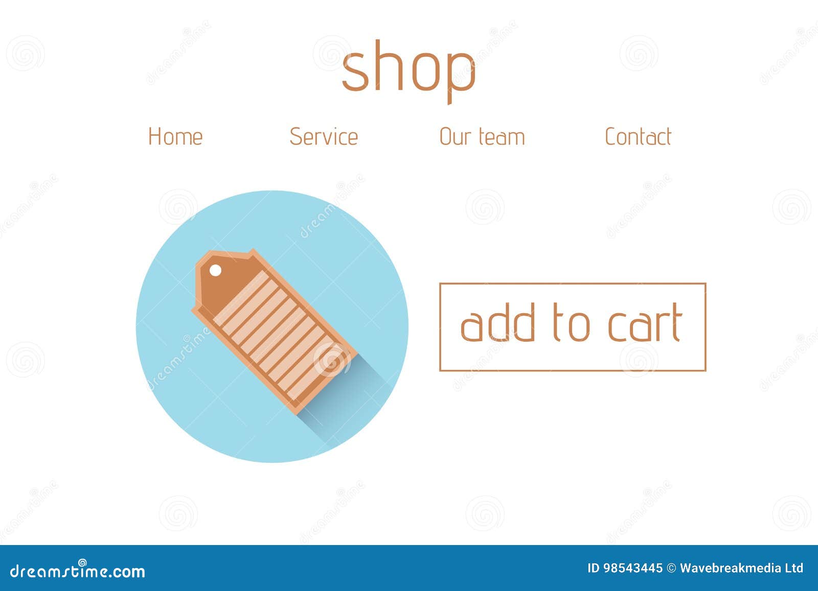 Online Shopping with Add To Cart Text Interface Stock Illustration ...