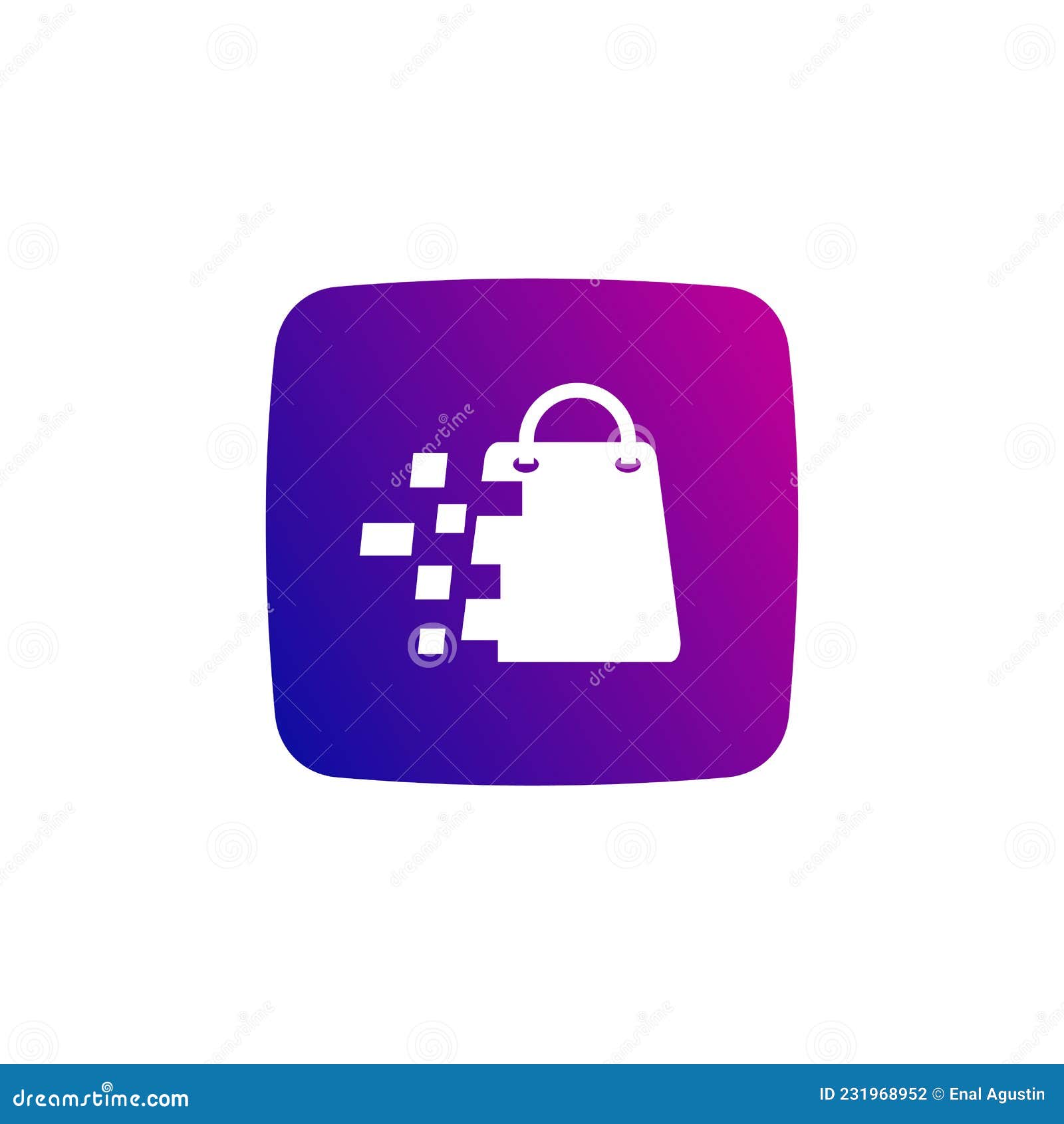 Online Shopping App Application Logo Design Stock Vector - Illustration ...