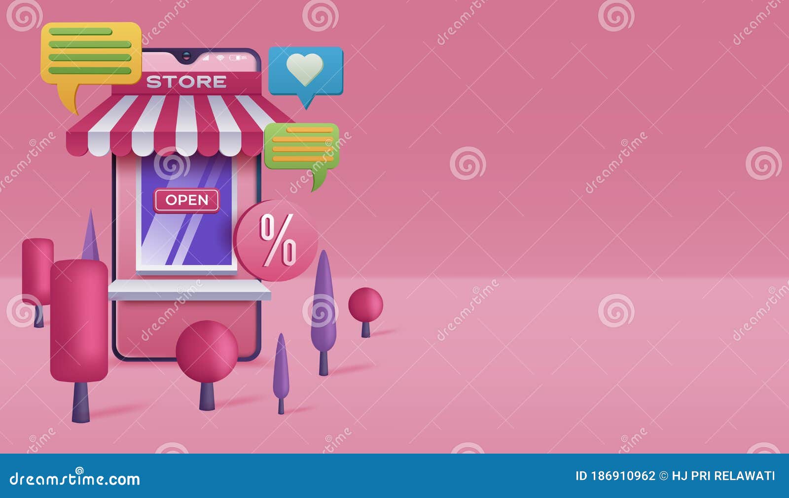 Online Shopping Banner, Mobile App Templates. Vector Illustration Stock ...