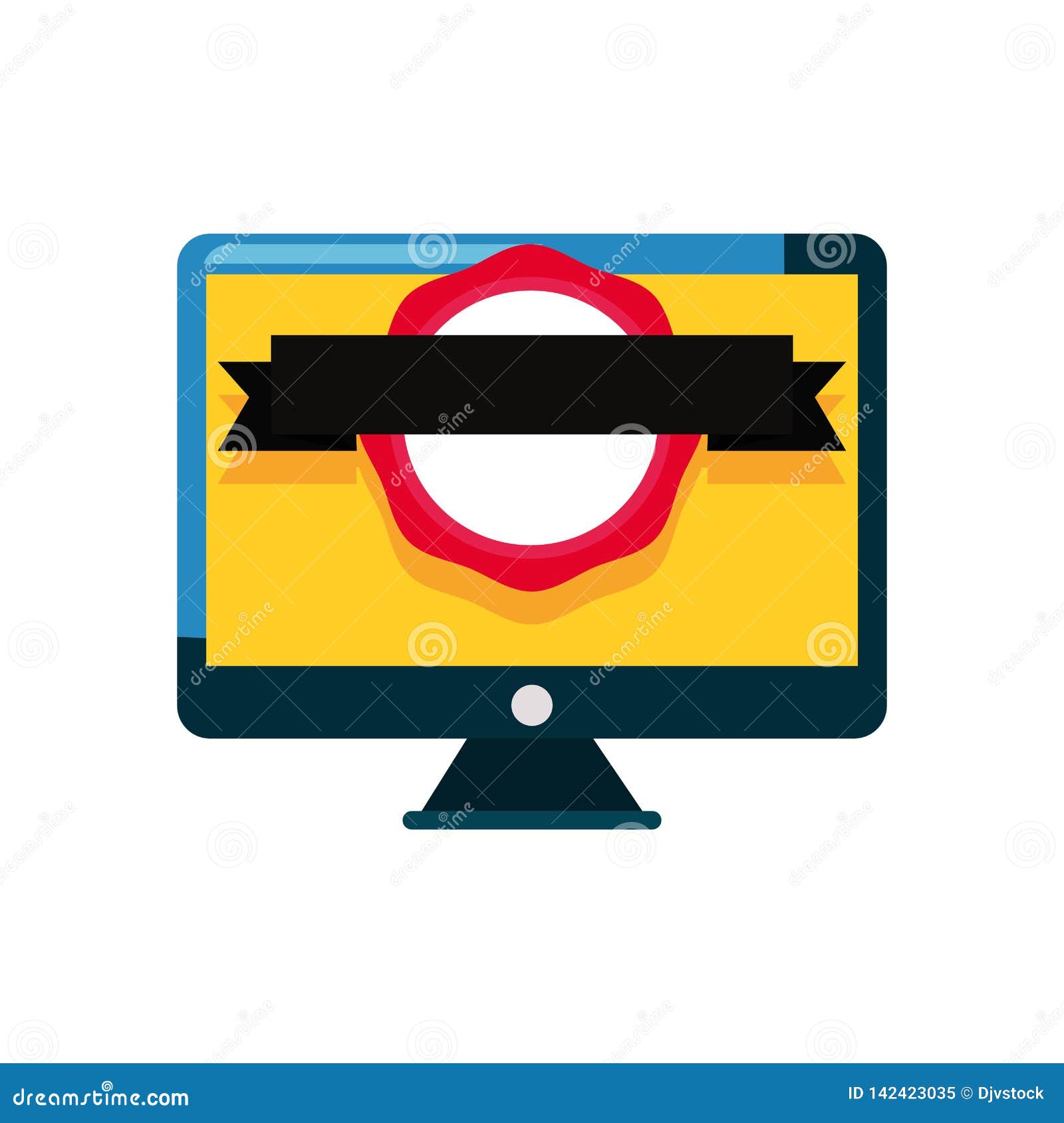 Computer PC Badge Logo Design With Gear And Graphic Chart Monochrome ...