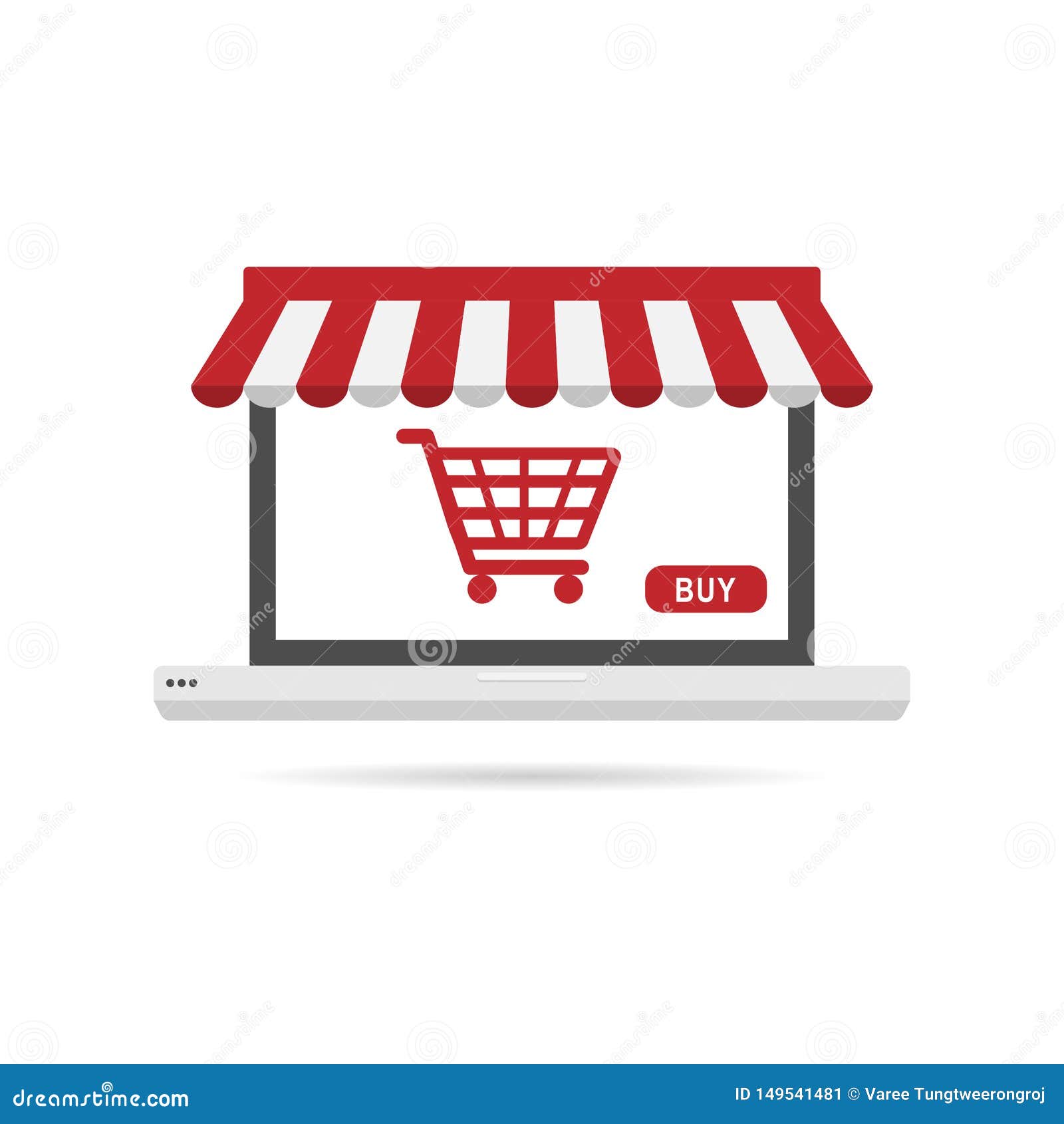 Online Shopping Concept with Laptop Symbol Stock Vector - Illustration ... Online Shopping Concept with Laptop Symbol Stock Vector - Illustration ...