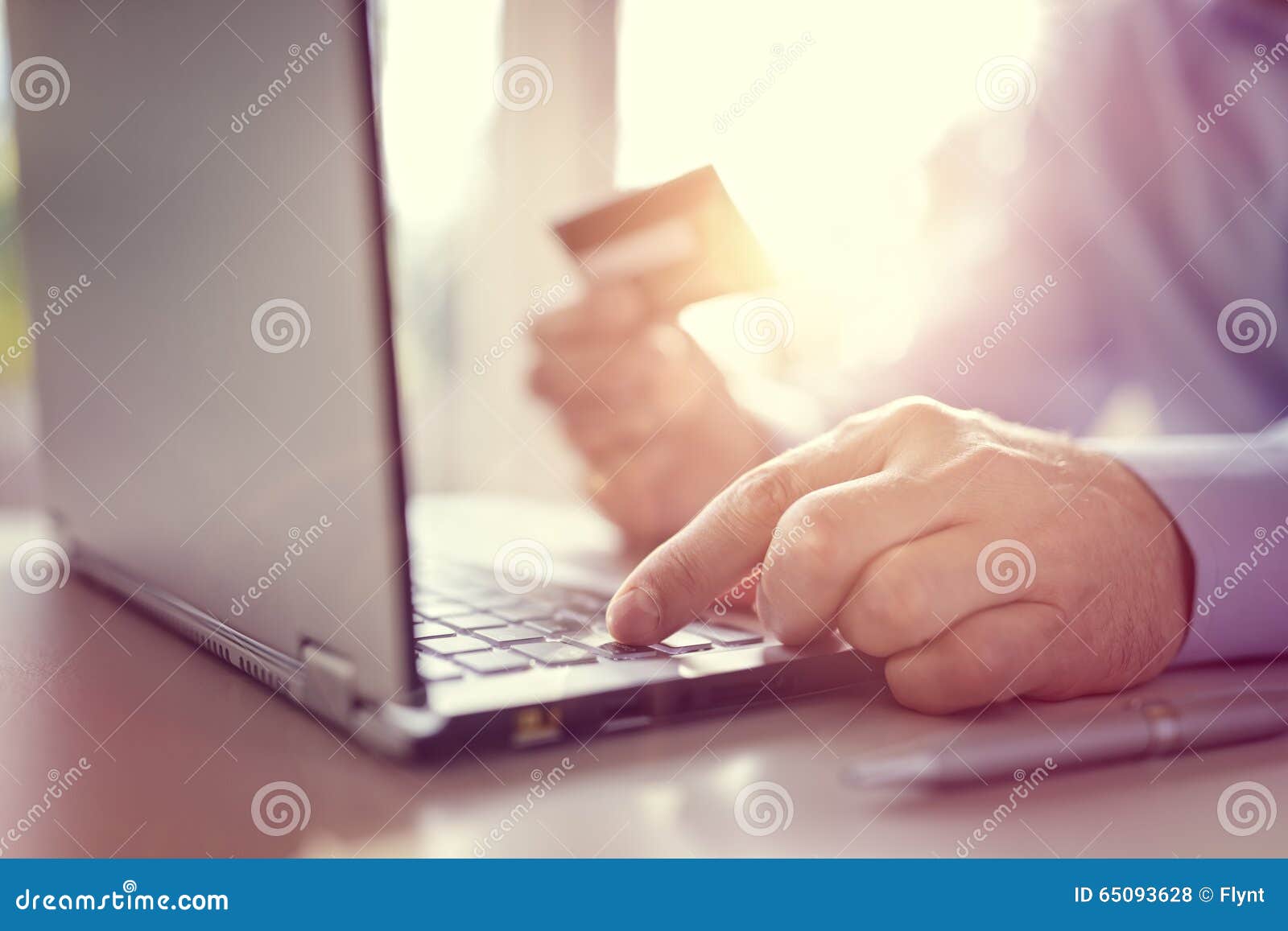 Online Shopping with Credit Card and Laptop Computer Stock Photo ...