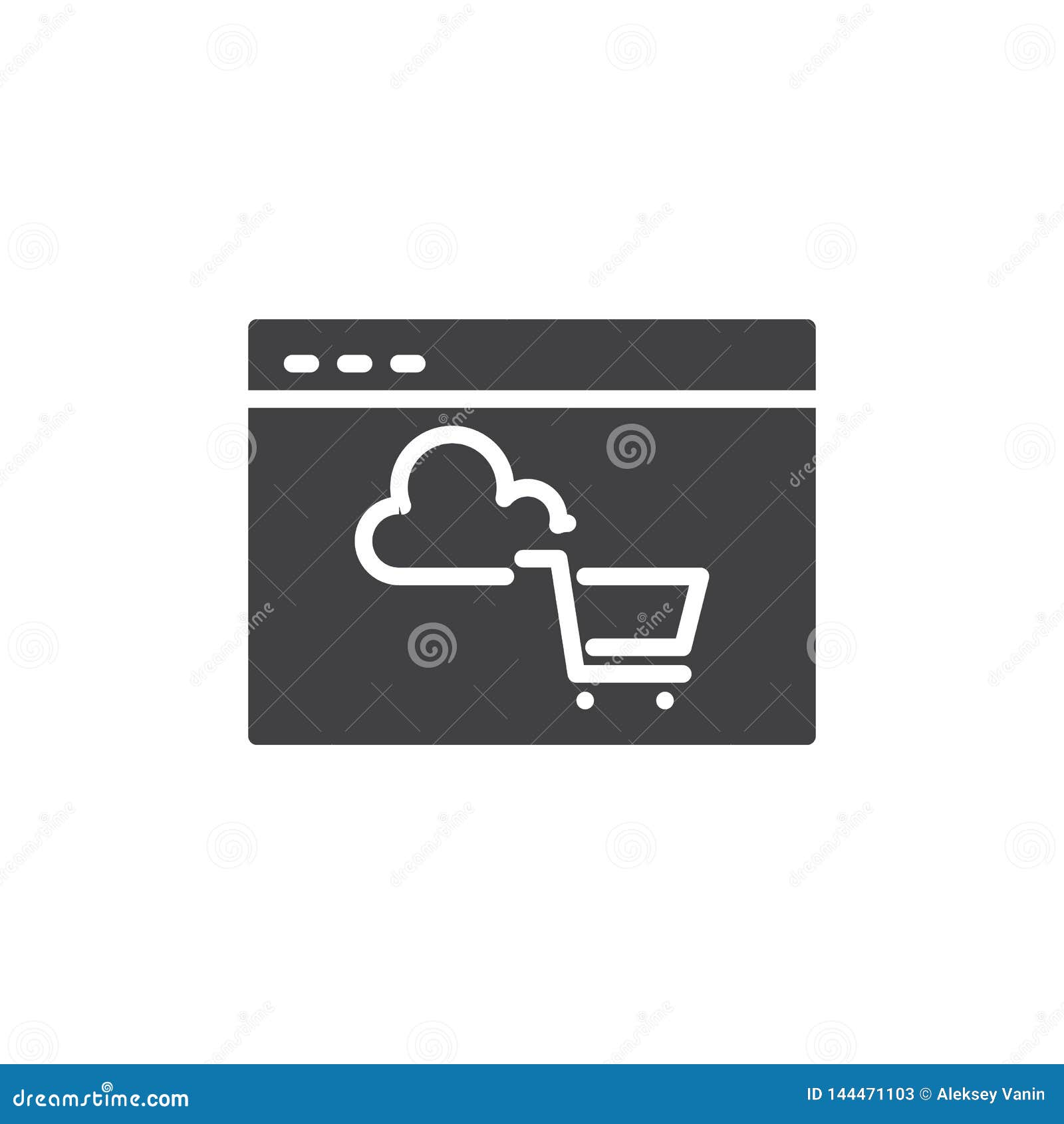 Online Shopping Data Storage Vector Icon Stock Vector - Illustration of ...
