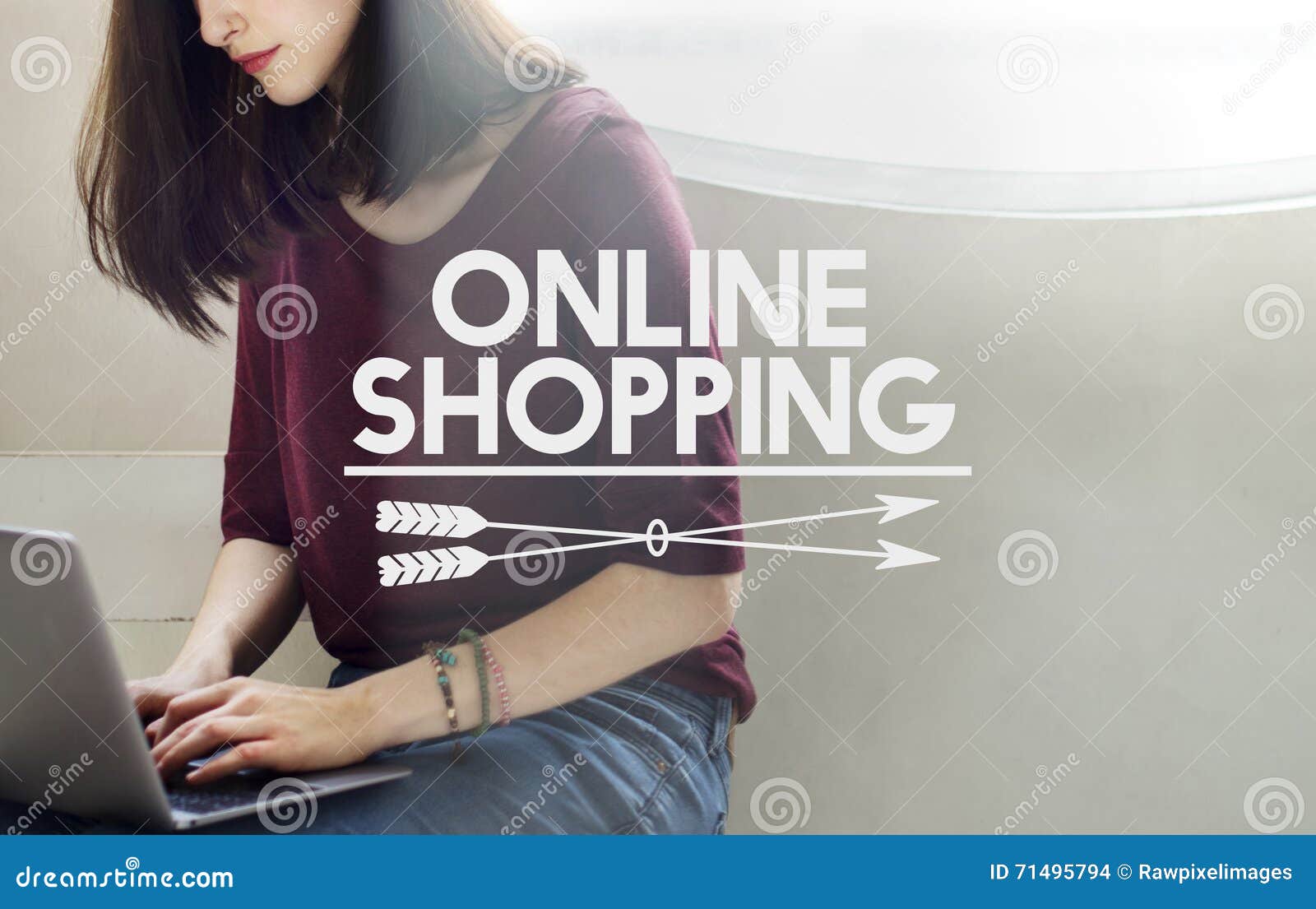 Online Shopping E-business Technology Shop Online Concept Stock Photo ...
