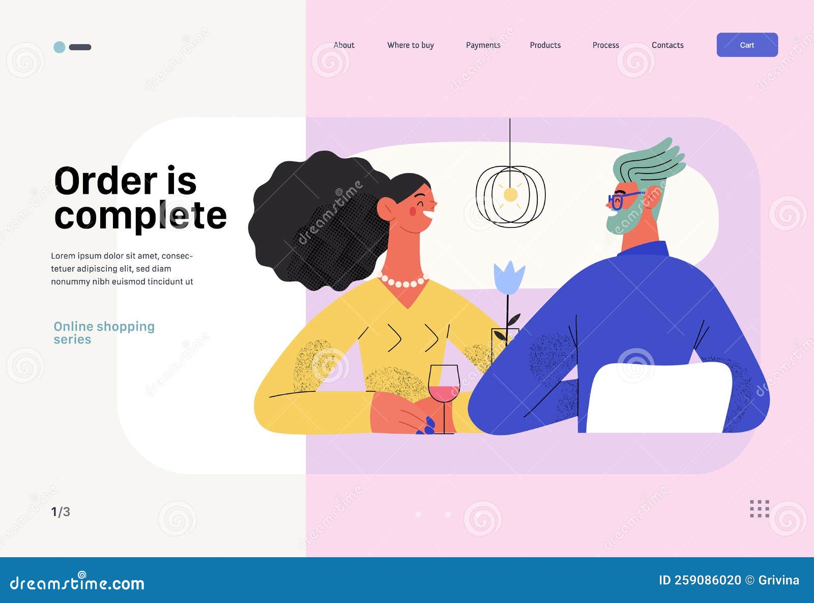 Online Shopping and Electronic Commerce Vector Illustration Series ...