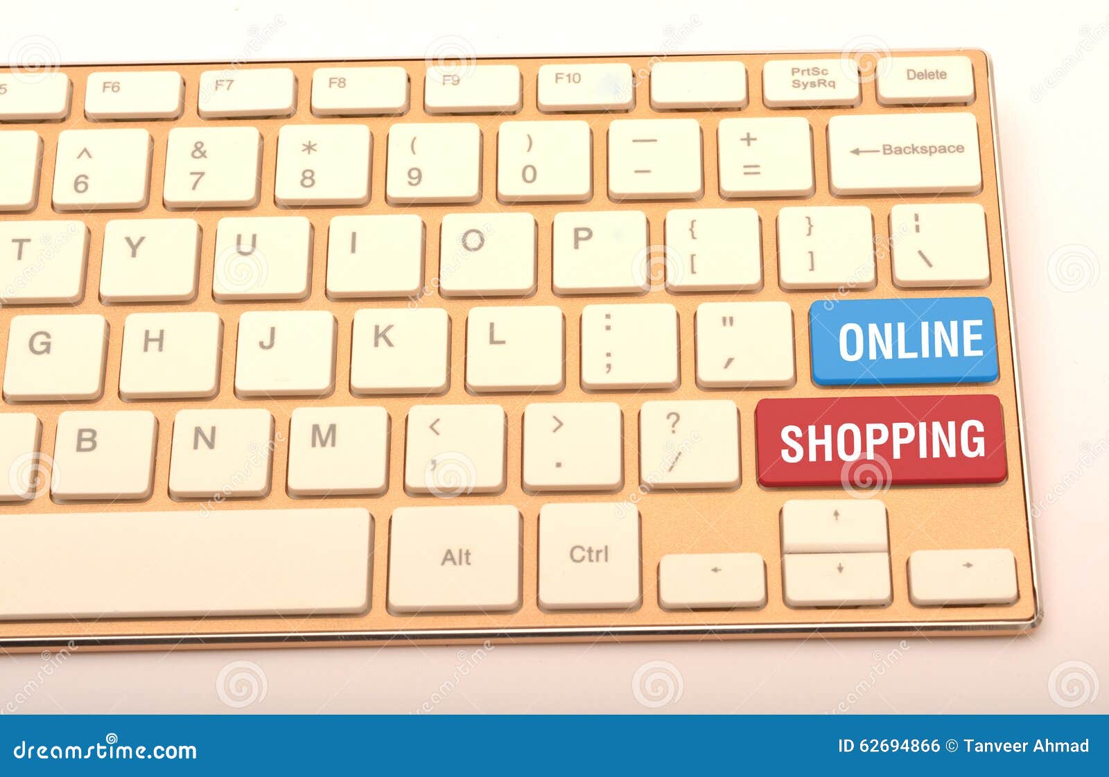 Online Shopping on Keyboard Keys Close Up Stock Photo - Image of view ...