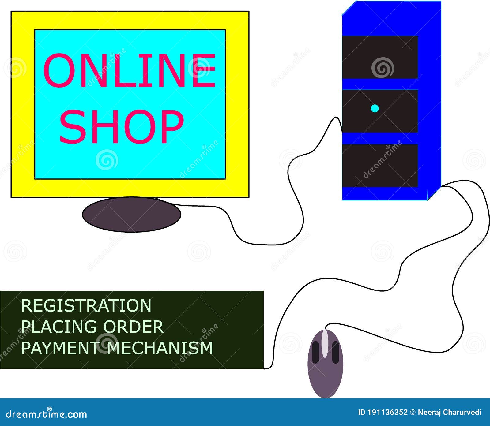 Computer Diagram Of Moving Networks Of Internet. Animation. Centralized ...