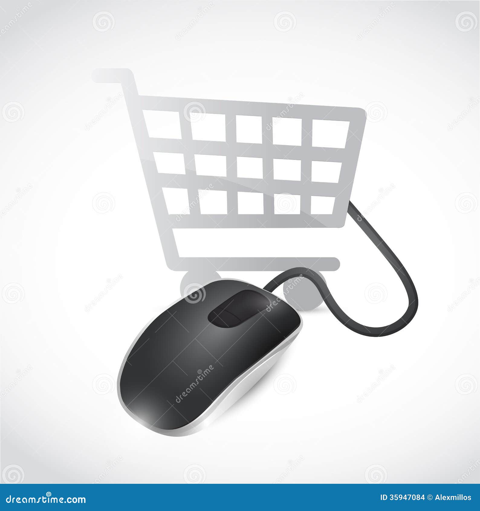 Online Shopping Mouse Concept Illustration Design Stock Illustration ...