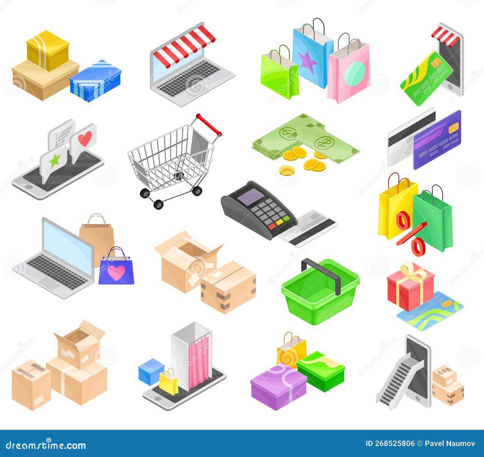 Online Shopping and Order Paying with Isometric Object Big Vector Set ...