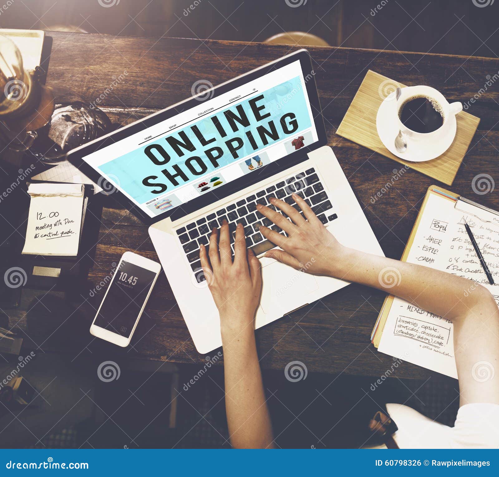 Online Shopping Purchasing Commercial Electronic Concept Stock Photo ...