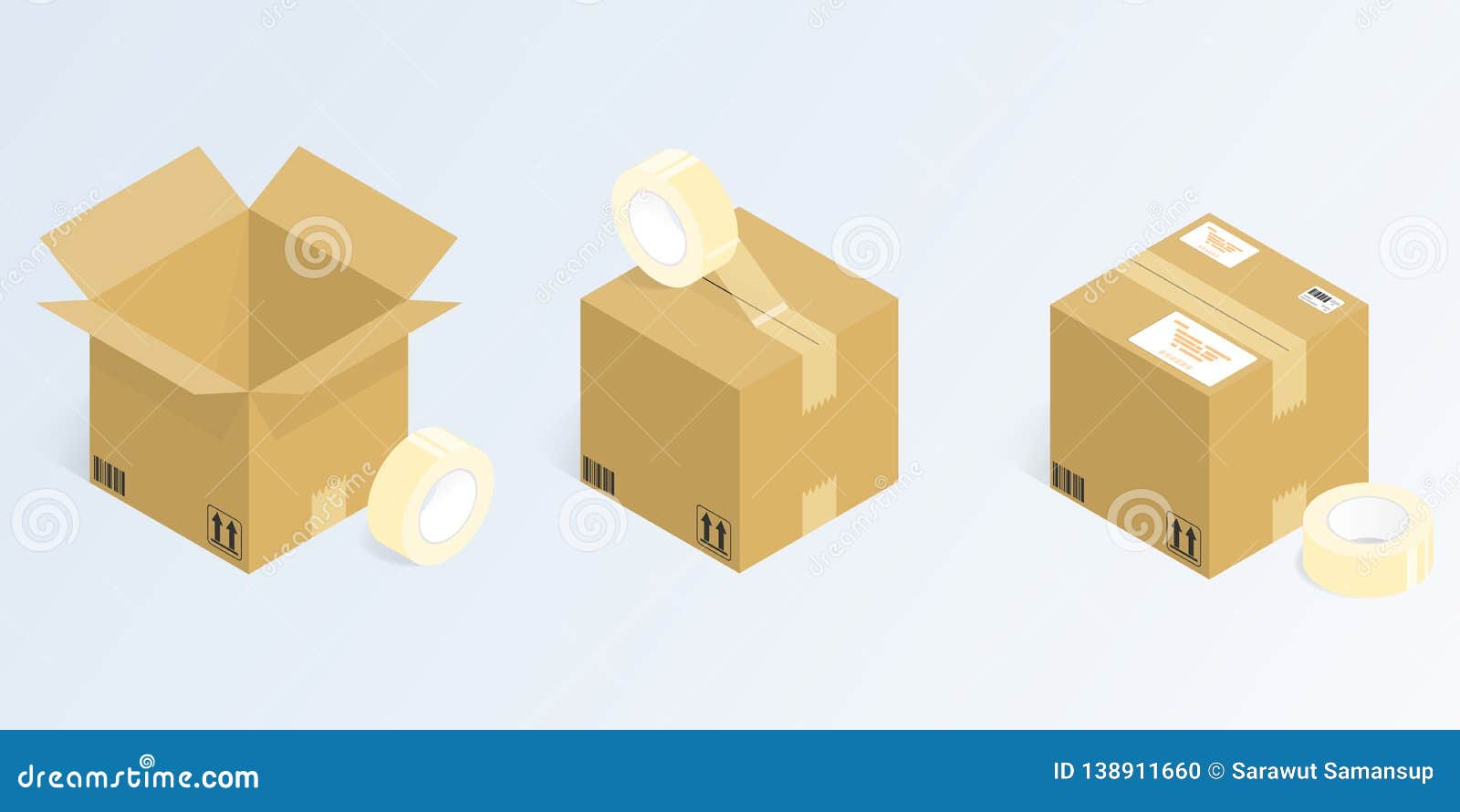 Isometric Online Shopping Shipping,packing Vector Stock Vector ...
