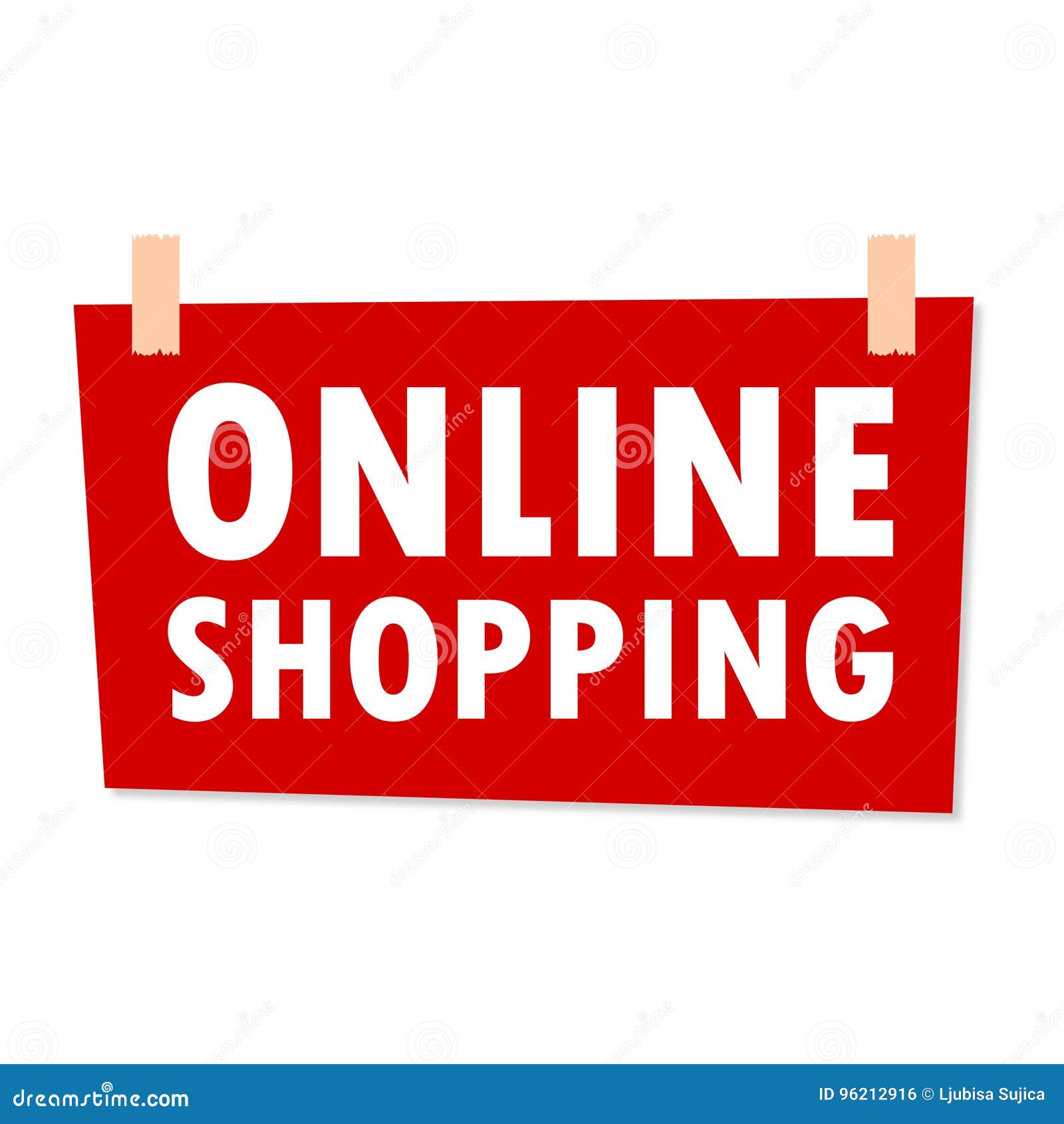 Online Shopping Sign - Illustration Stock Vector - Illustration of ...