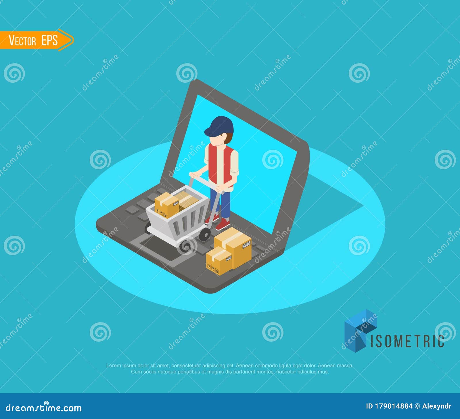 Online Shopping with Smartphone Concept Flowchart Isometric E-commerce ...