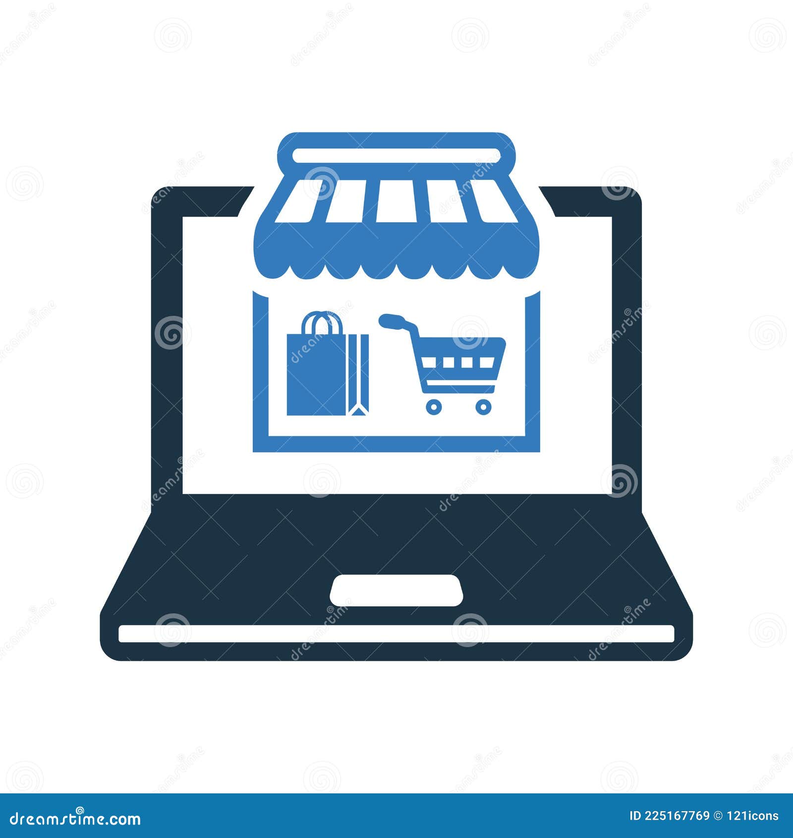 Online, Shopping, Store Icon. Simple Editable Vector Illustration Stock ...