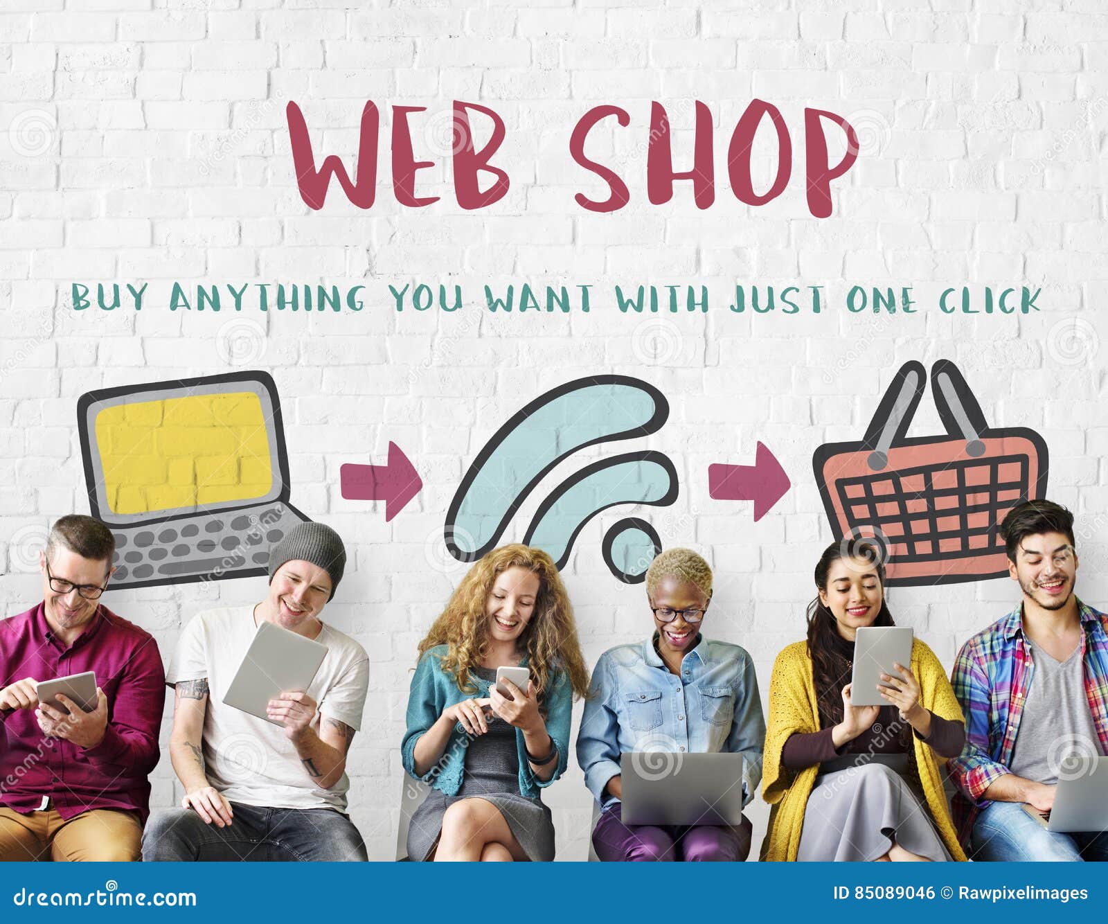 Online Shopping Web Shop E-shopping Concept Stock Photo - Image of ...