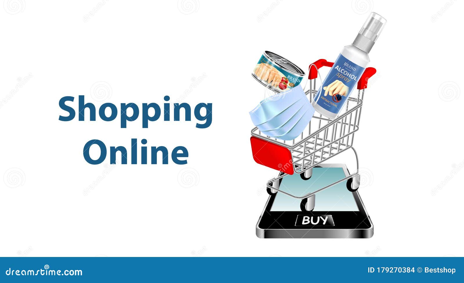 Online Shopping for Website and Mobile Website, Cart and Object on ...
