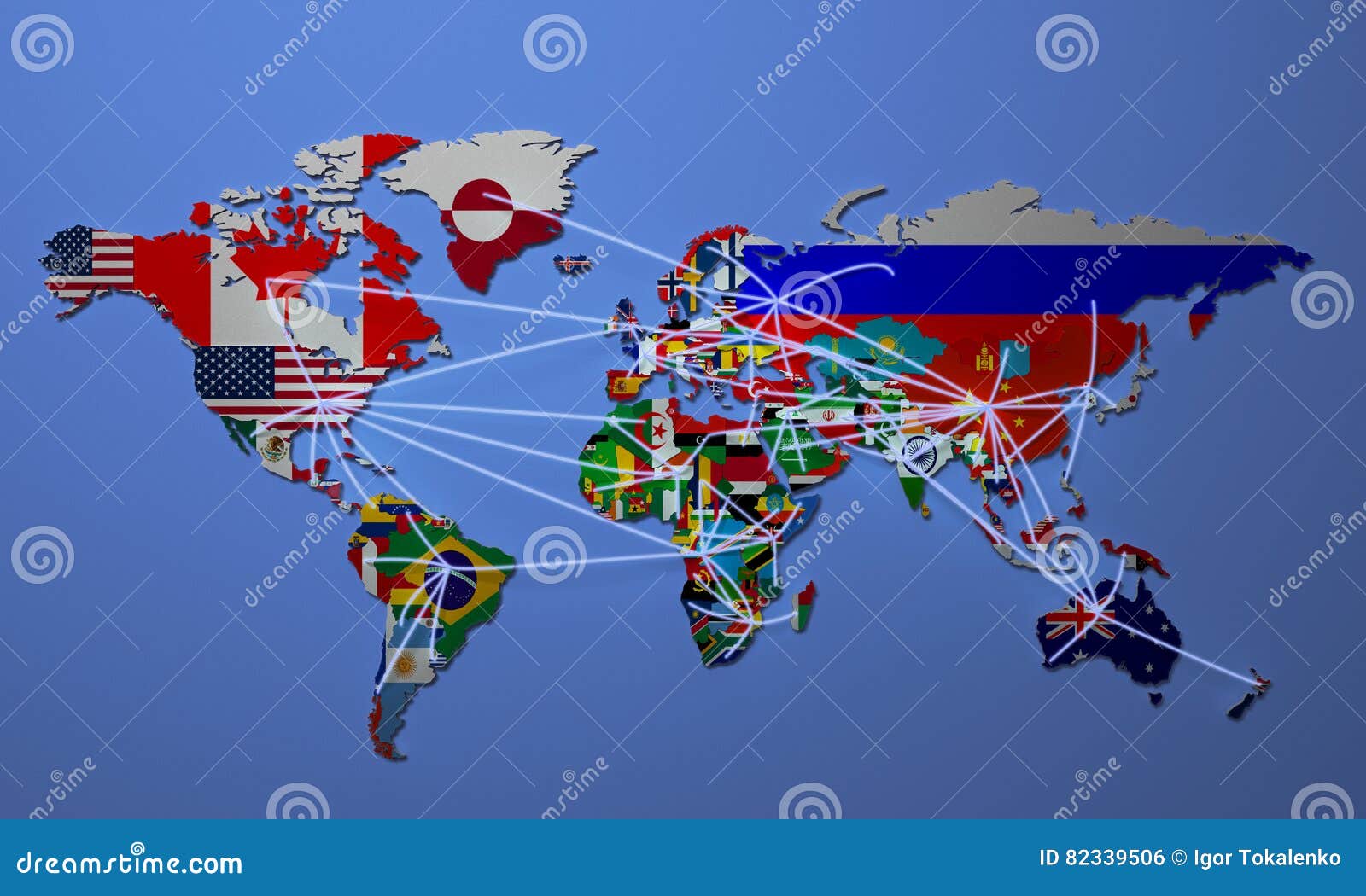 Online Shopping in World Map 3d Illustration Stock Illustration ...