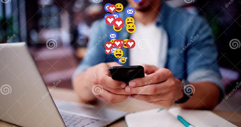 Online Social Network Messages Internet Chat Stock Image - Image of ...