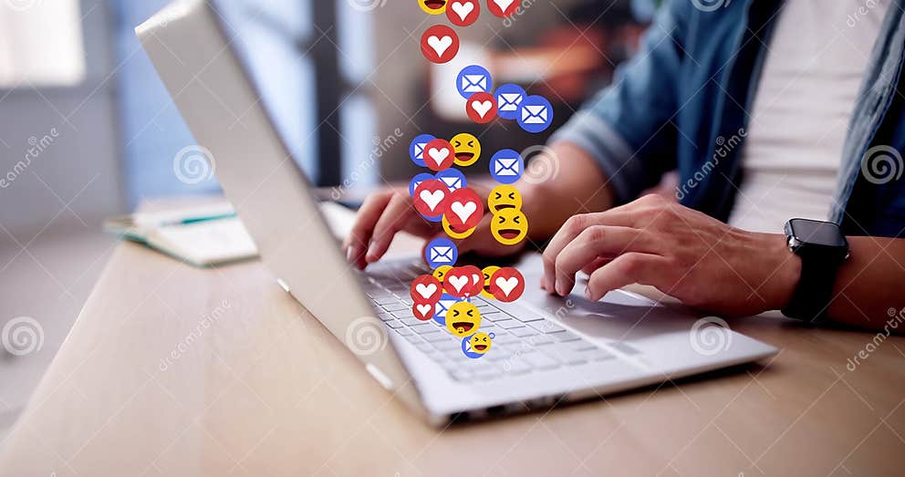 Online Social Network Messages Internet Chat Stock Photo - Image of ...
