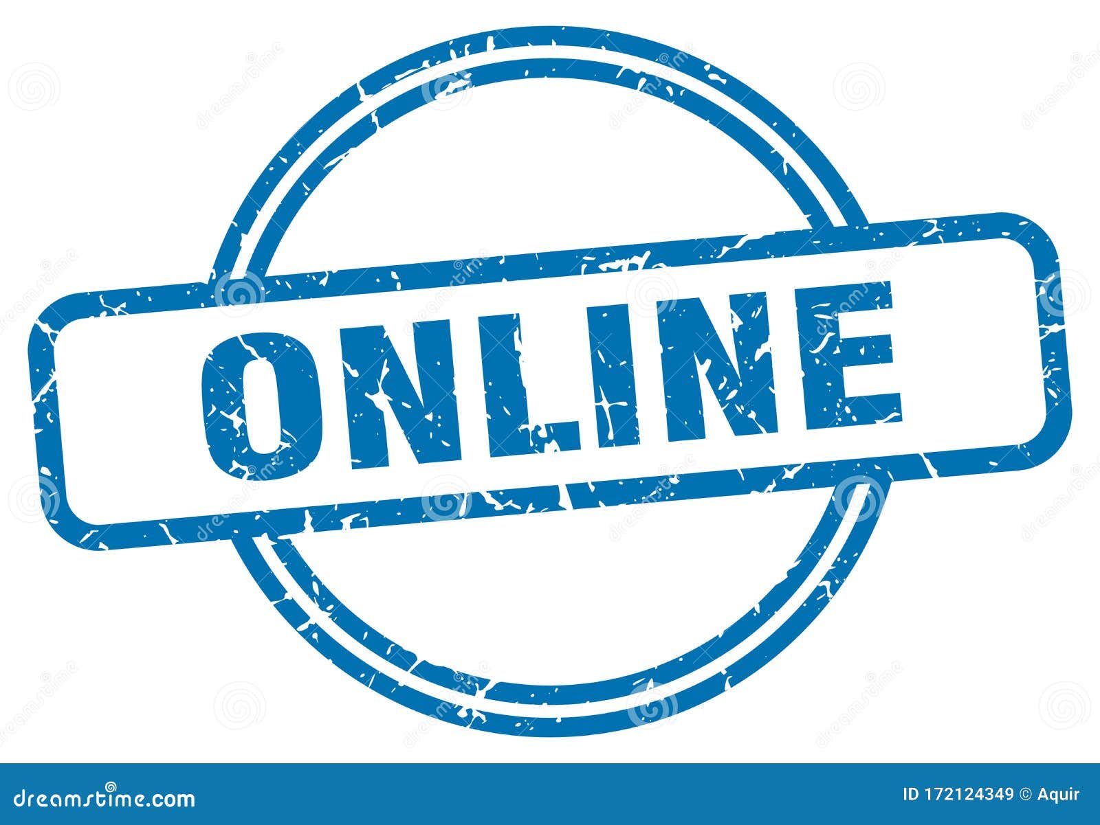 Online Stamp. Online Round Grunge Sign Stock Vector - Illustration of ...