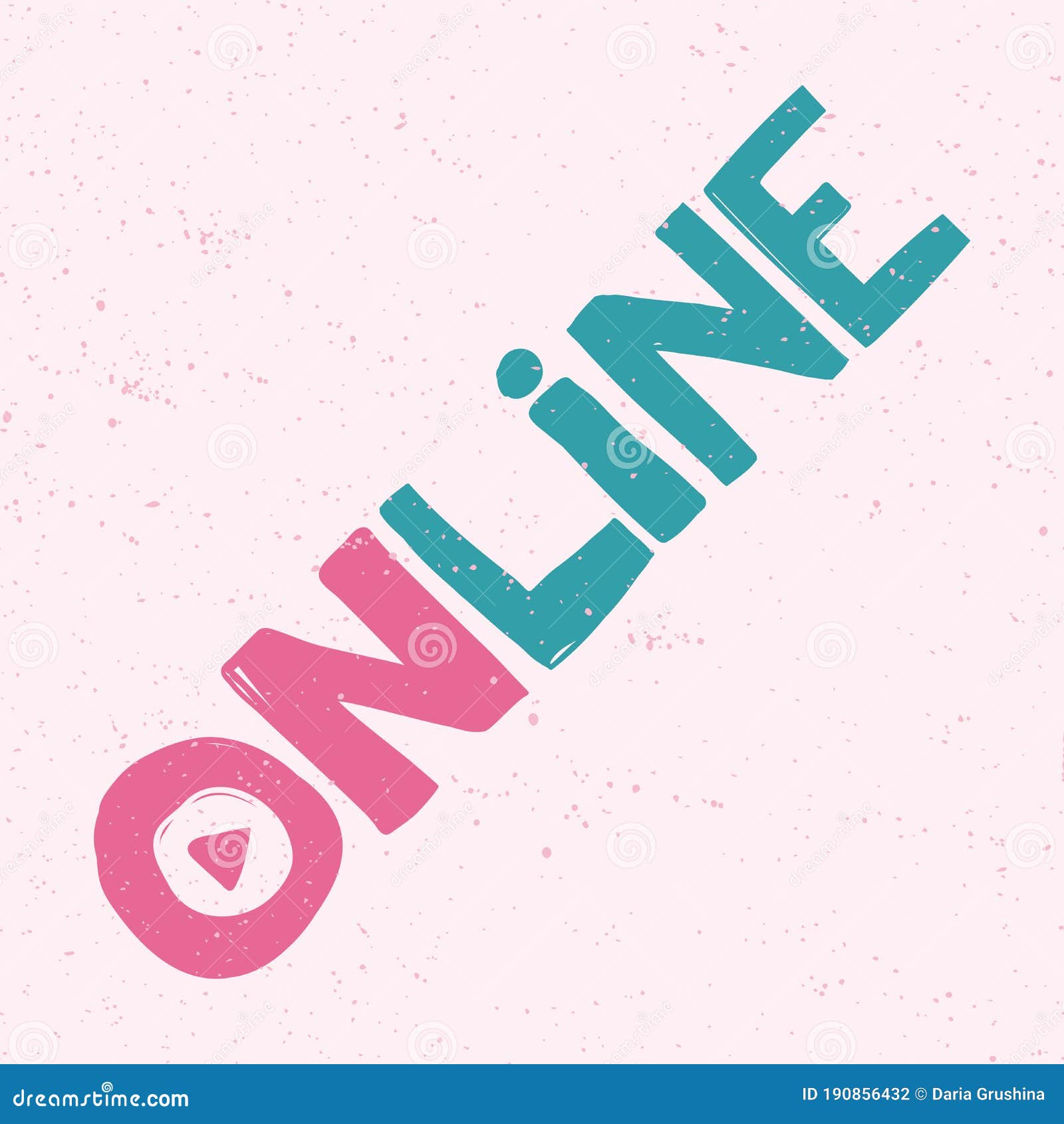 Online Sticker for Social Media Content. Vector Hand Drawn Illustration ...