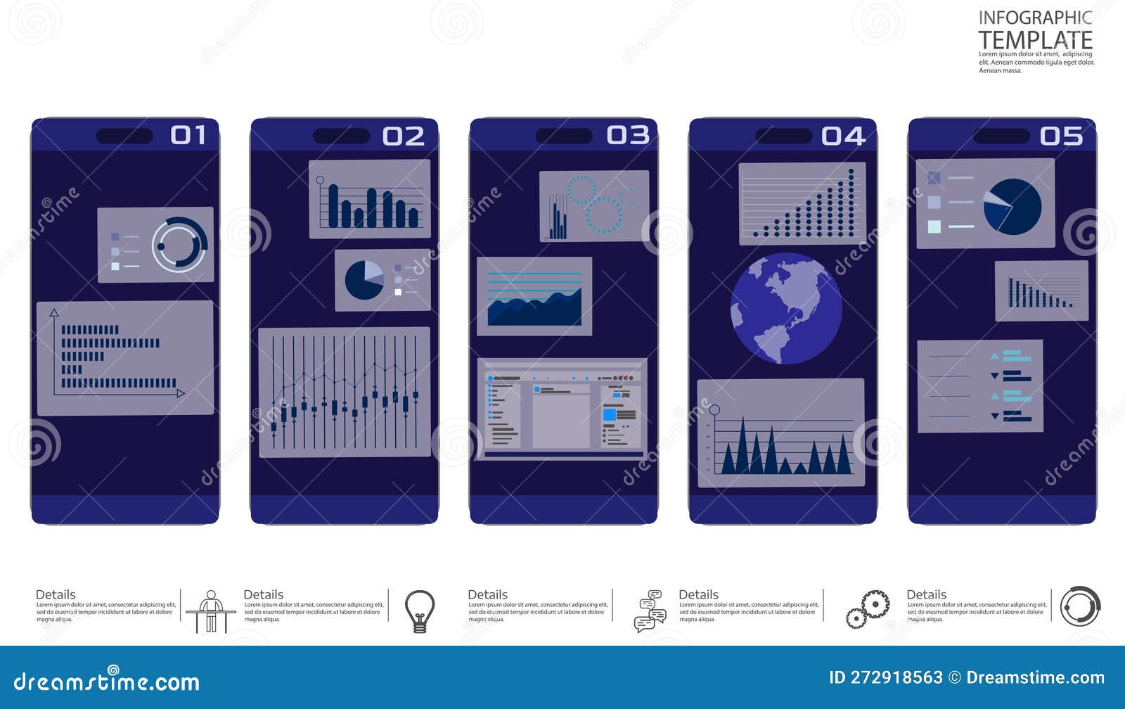 Online Stock Trading. App Screen Smartphone Design Template Application ...