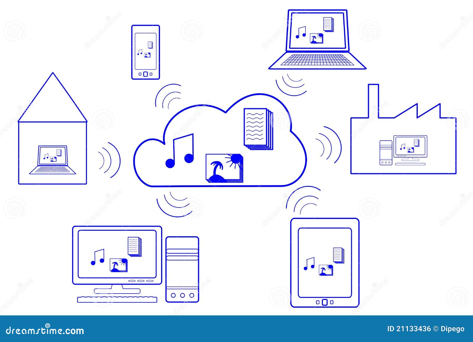 Online Storage stock illustration. Illustration of harddisk - 21133436