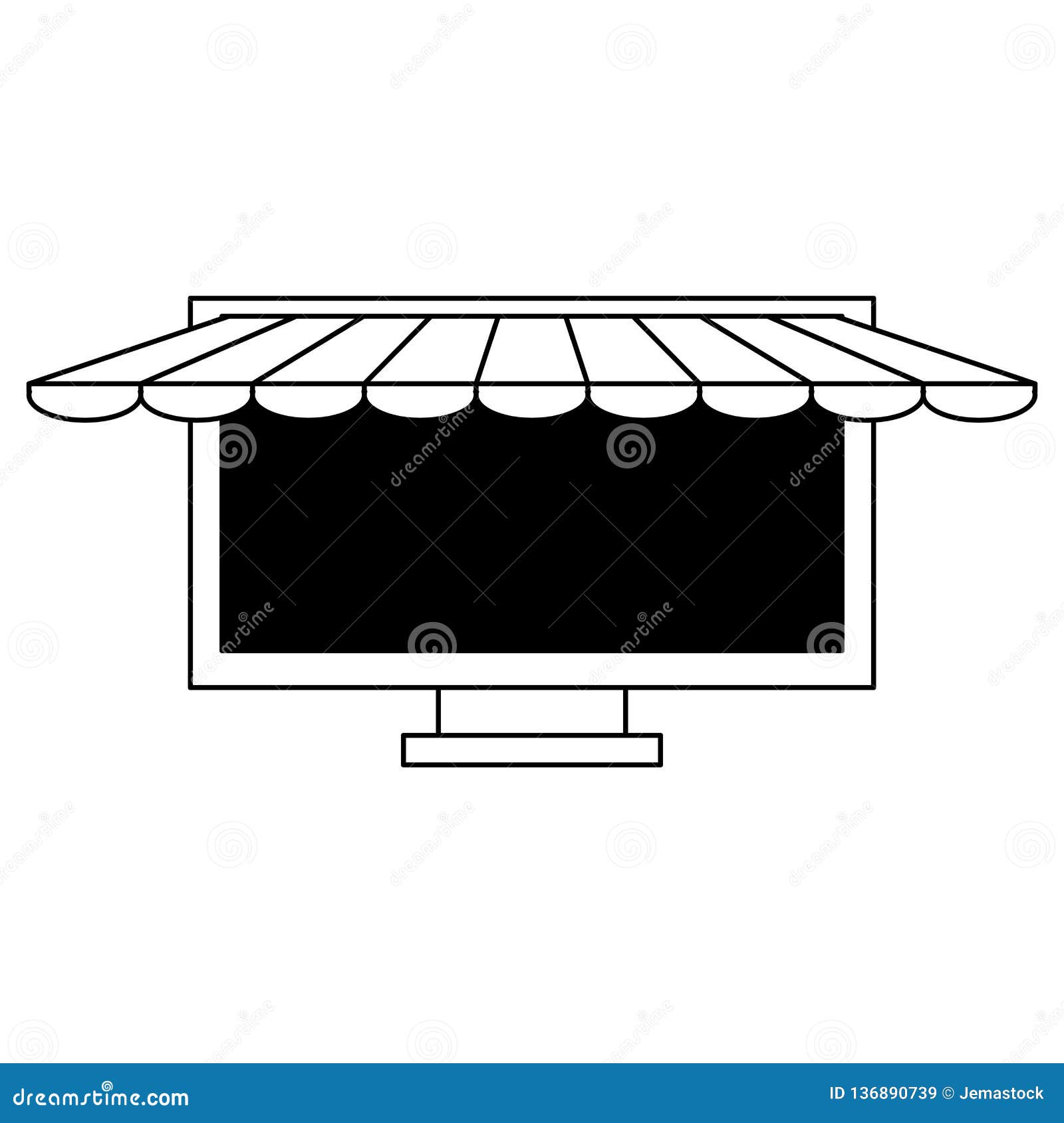 Online Store Computer Symbol Stock Vector - Illustration of business ...