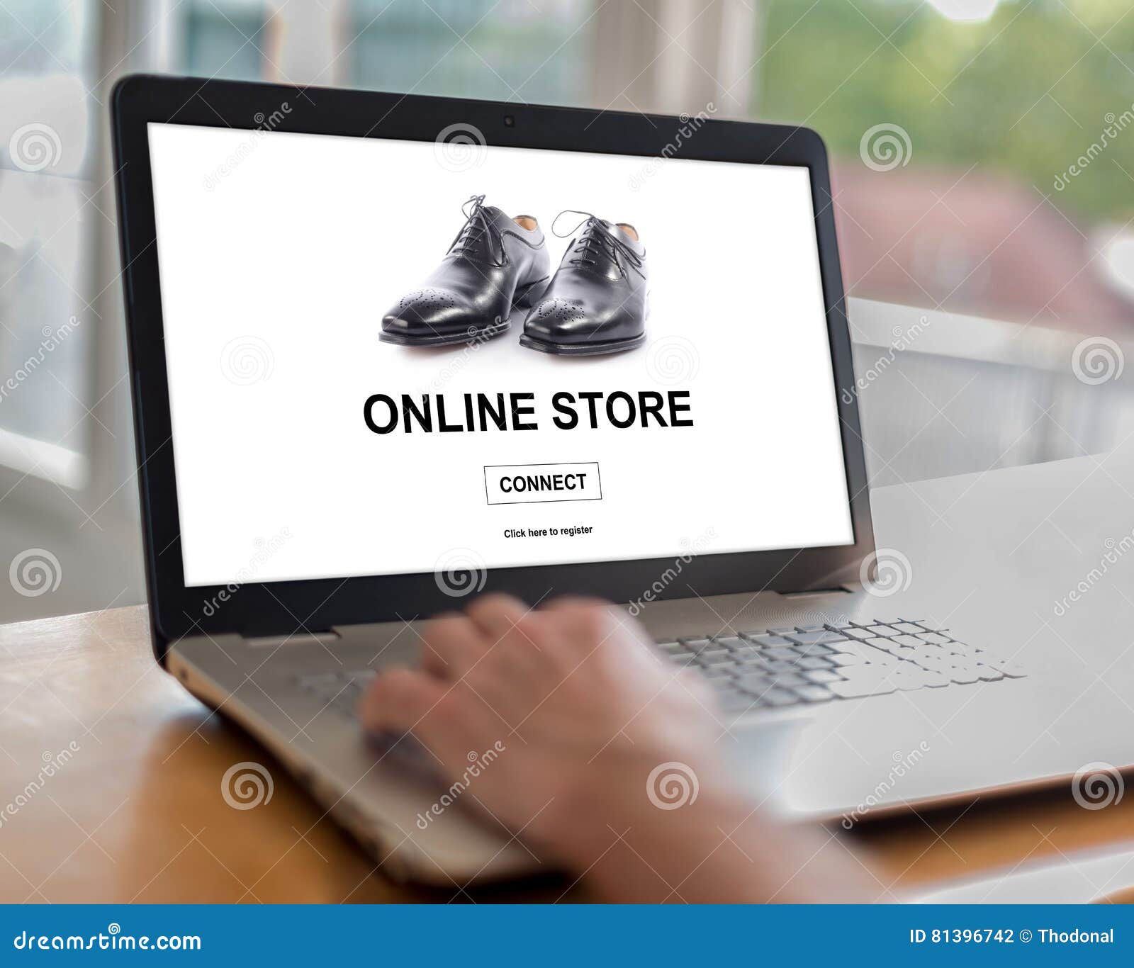 Online Store Concept on a Laptop Stock Photo - Image of shopping ...