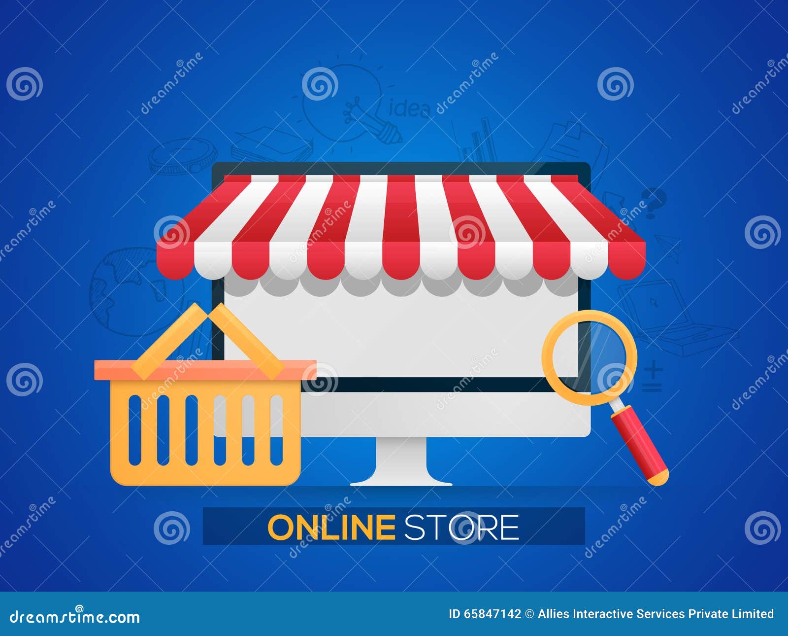 Online Store Infographic Layout. Stock Illustration - Illustration of ...