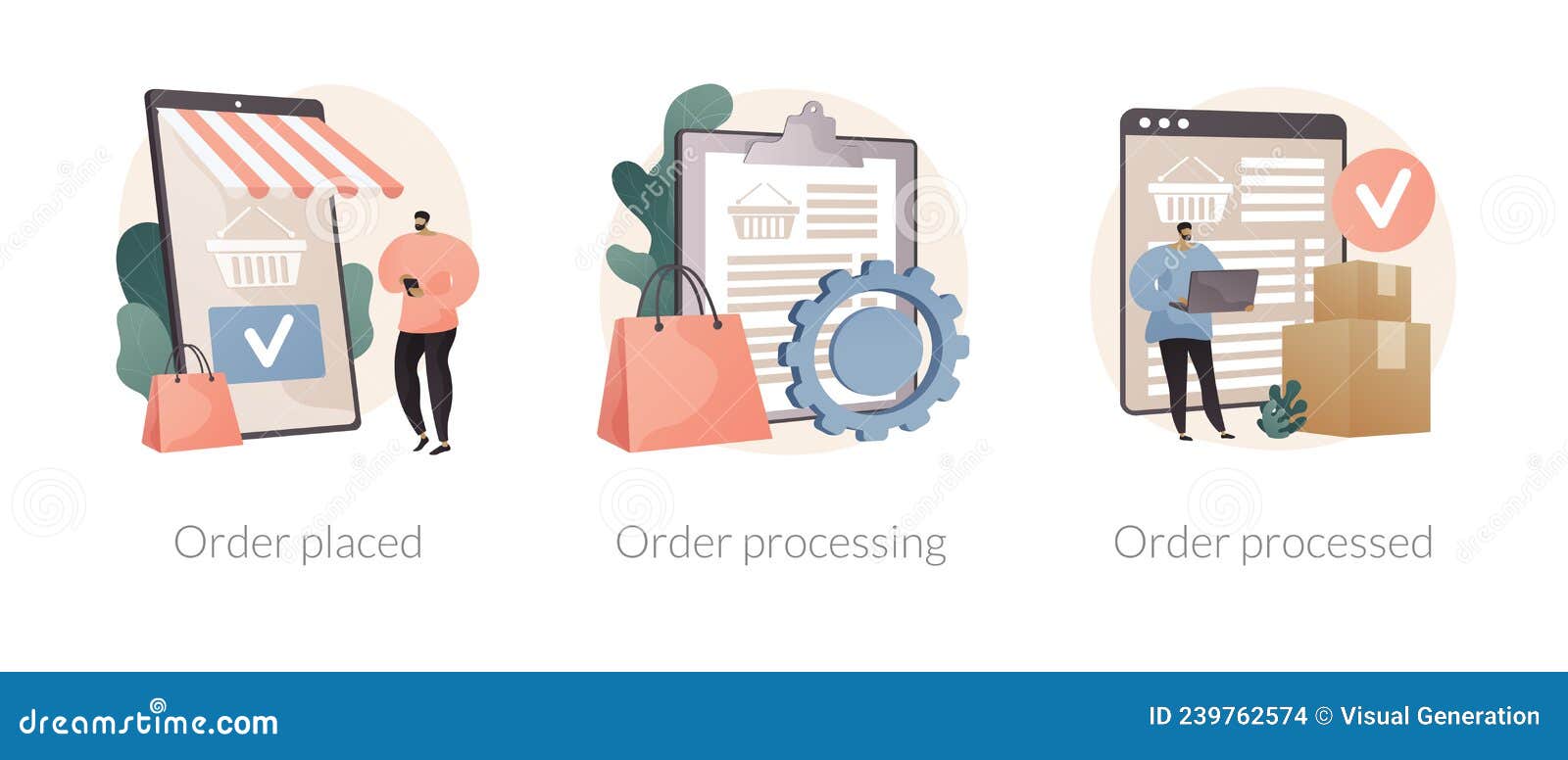 Online Store Purchase Abstract Concept Vector Illustrations. Stock ...