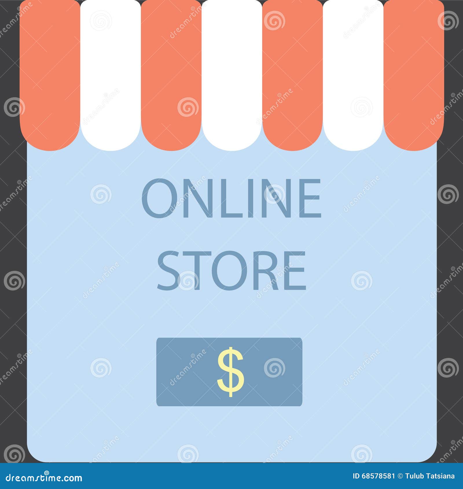 Online Store. Screen Button Purchase Stock Vector - Illustration of ...