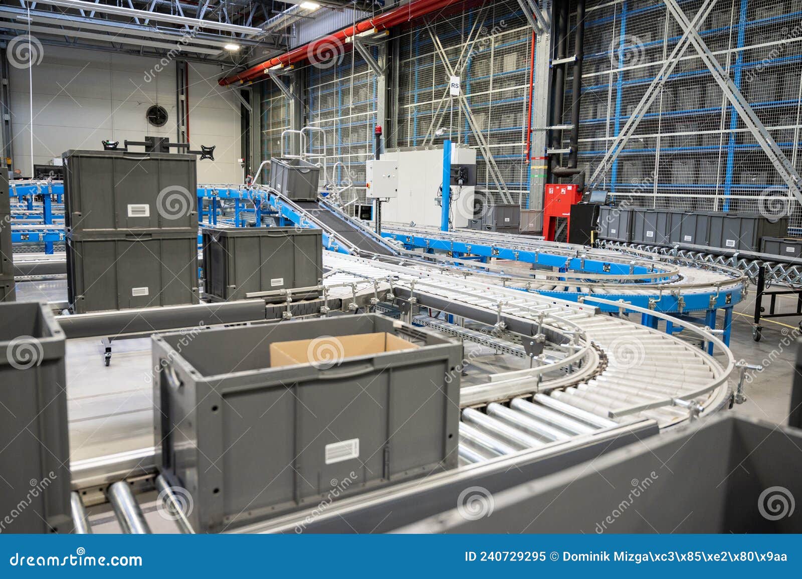 Automatic Shelves System In A Logistic Warehouse Royalty-Free Stock ...